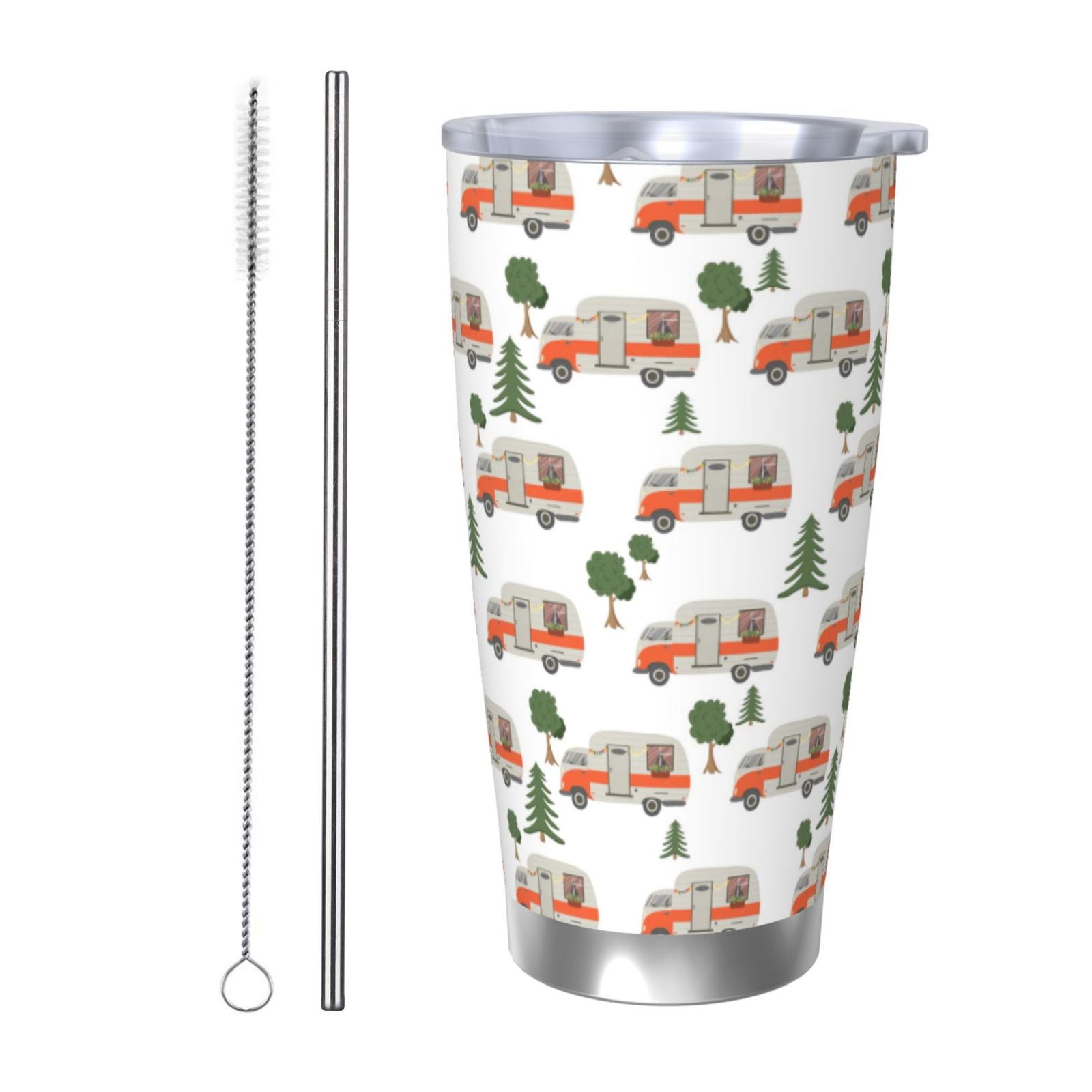 Gaeub Camp Van Print 20-Ounce Stainless Steel Car Cup,Tumblers Cups ...