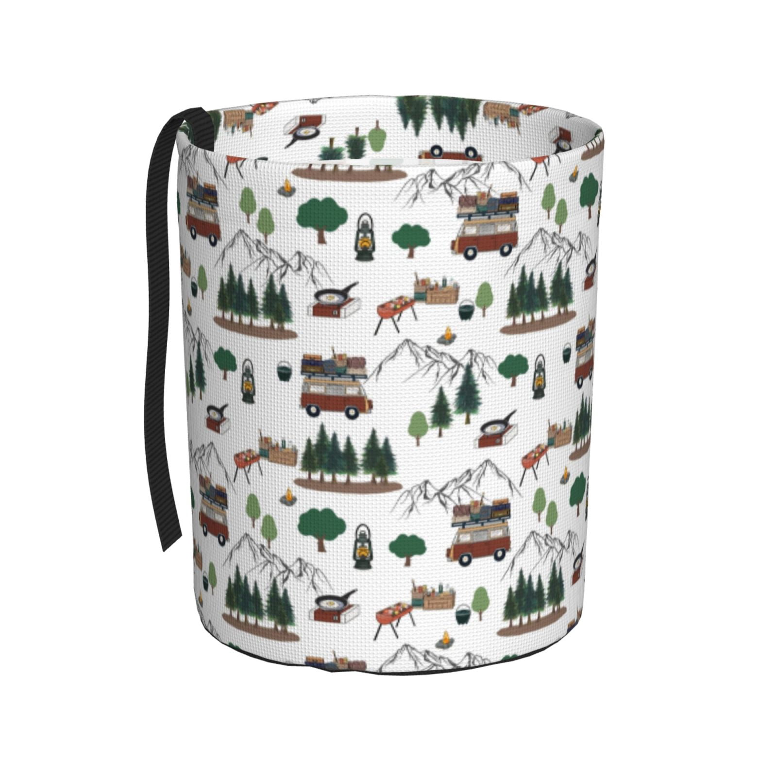 Gaeub Camping Caravan 2 Print Car Trash Can, Collapsible Trash Can for ...