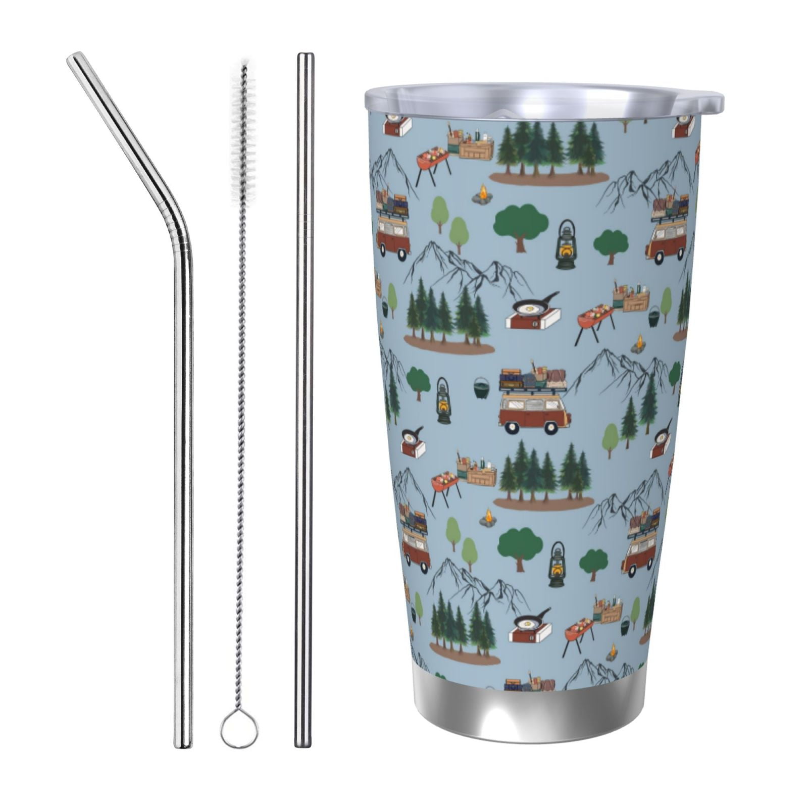 Gaeub Camping Caravan Print 20-Ounce Stainless Steel Car Cup,Tumblers ...