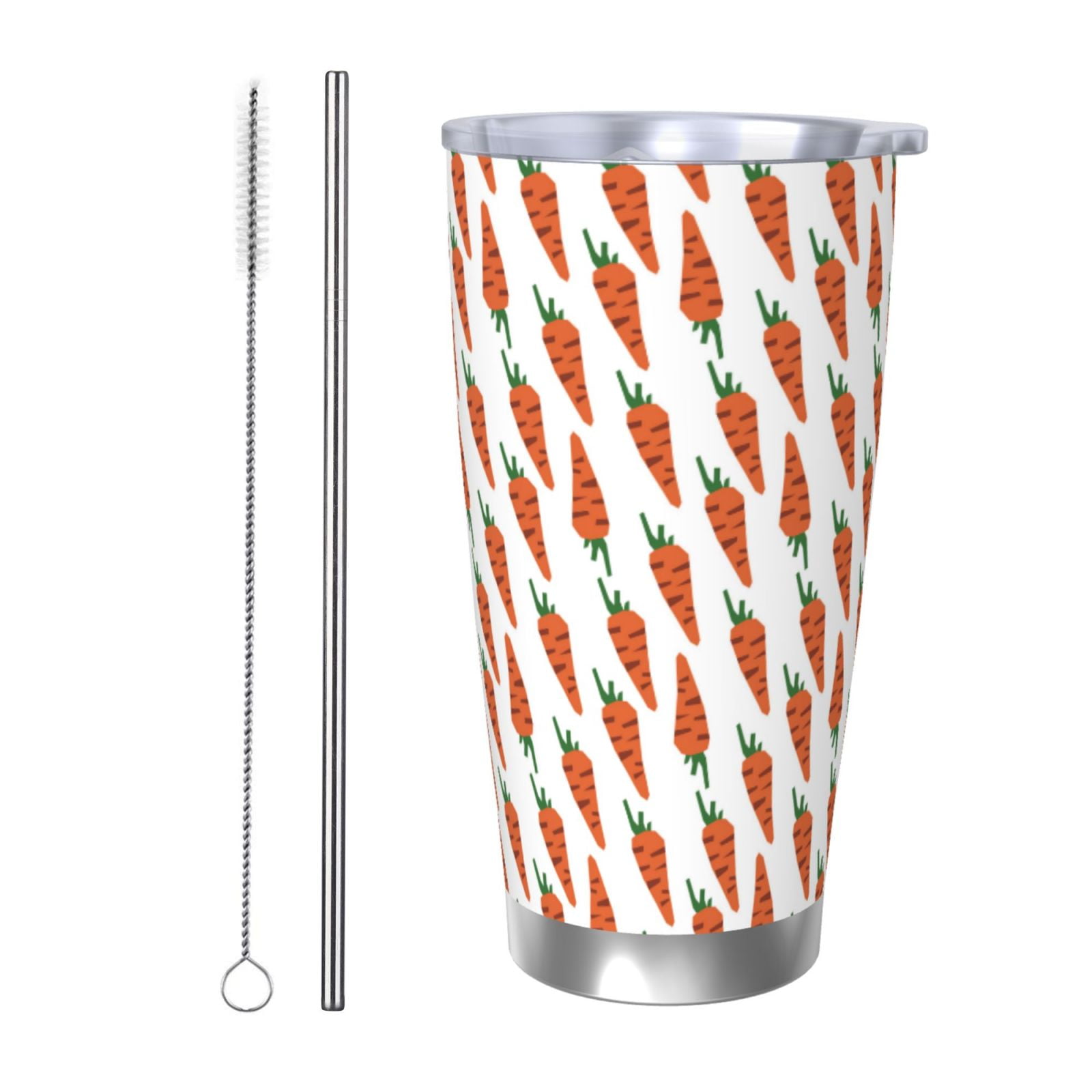 Gaeub Carrot Print 20-Ounce Stainless Steel Car Cup,Tumblers Cups with ...
