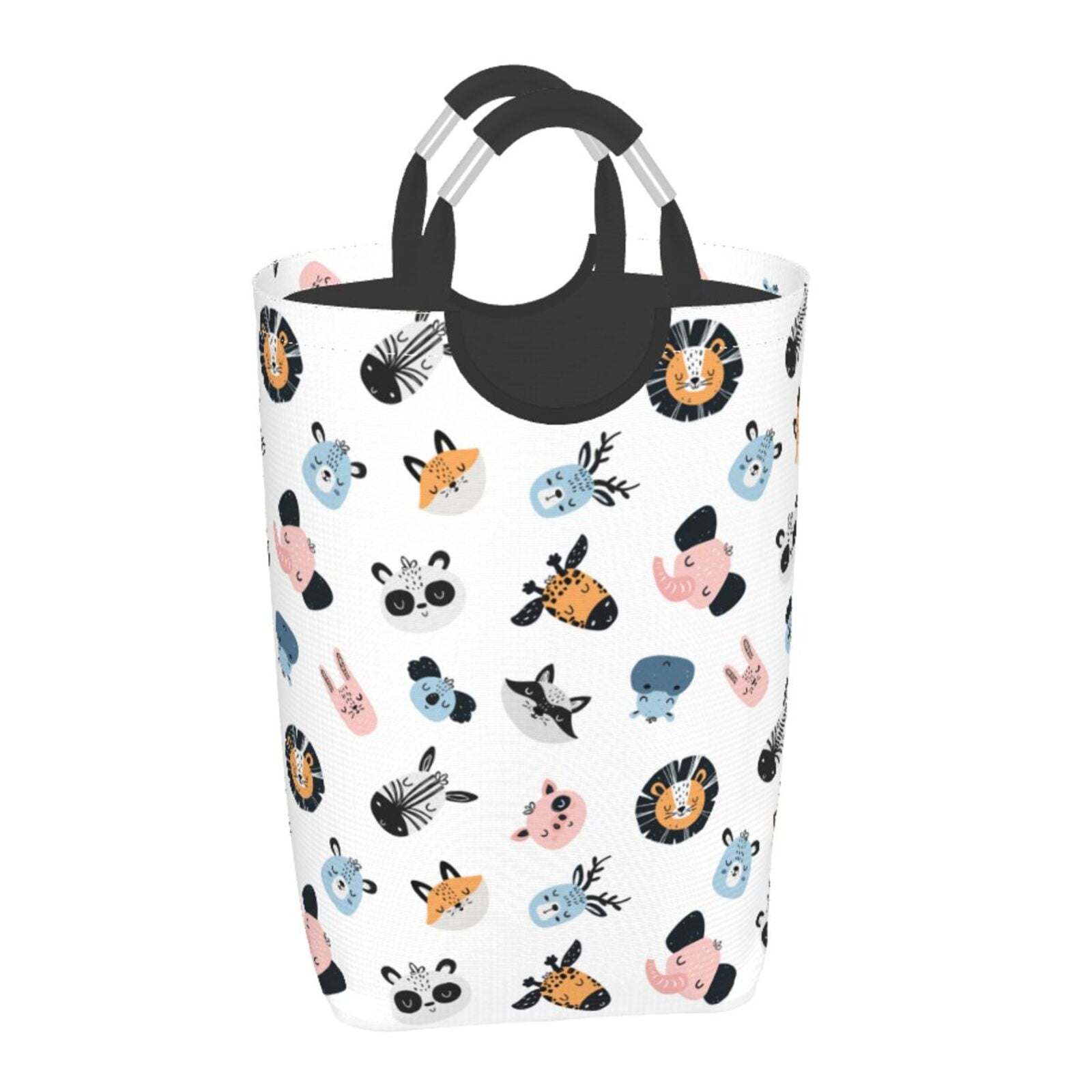 Gaeub Cartoon Animals Print 50L Large Laundry Hampers with Handles ...