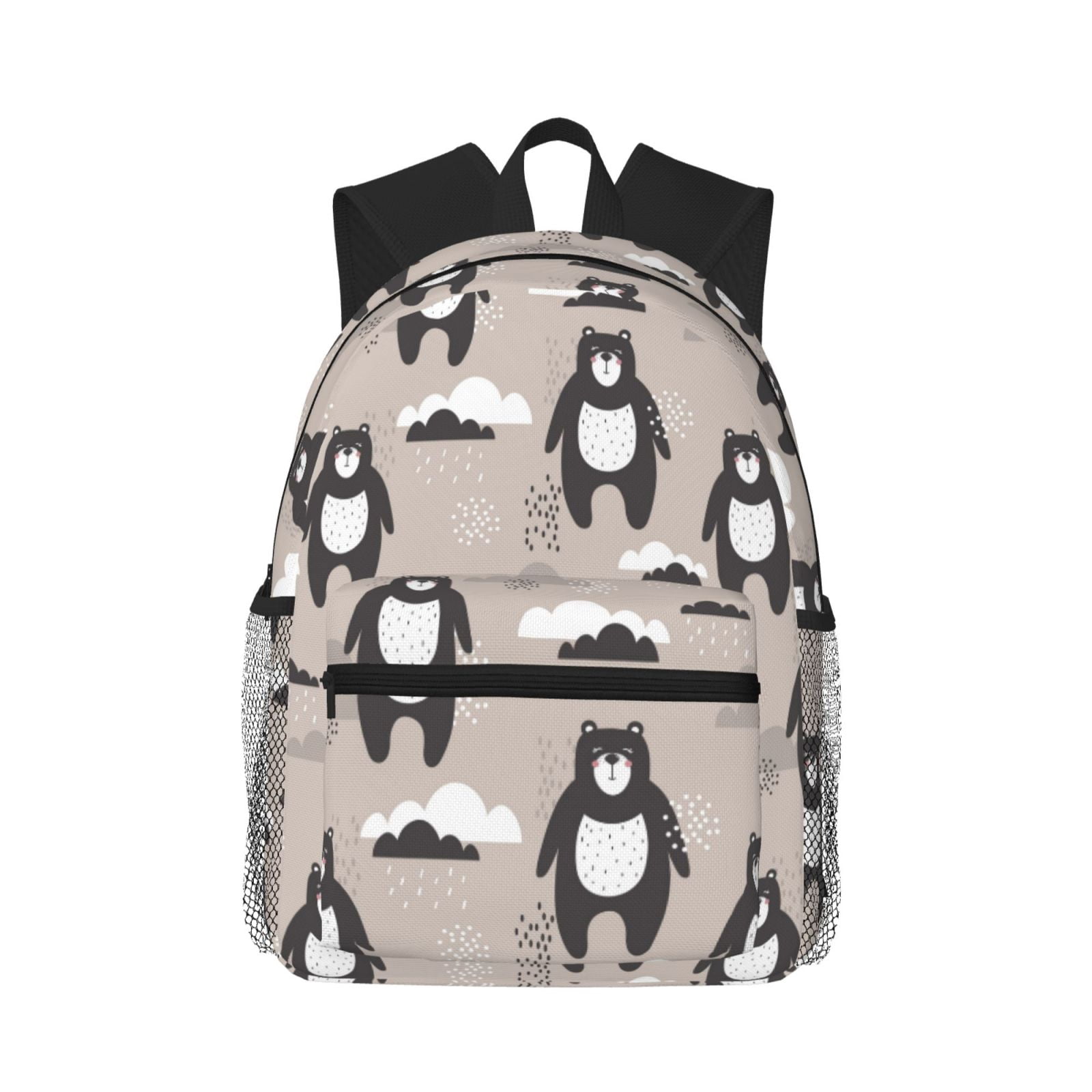Gaeub Cartoon Bear Brown School Backpack Waterproof Bookbag for Men ...