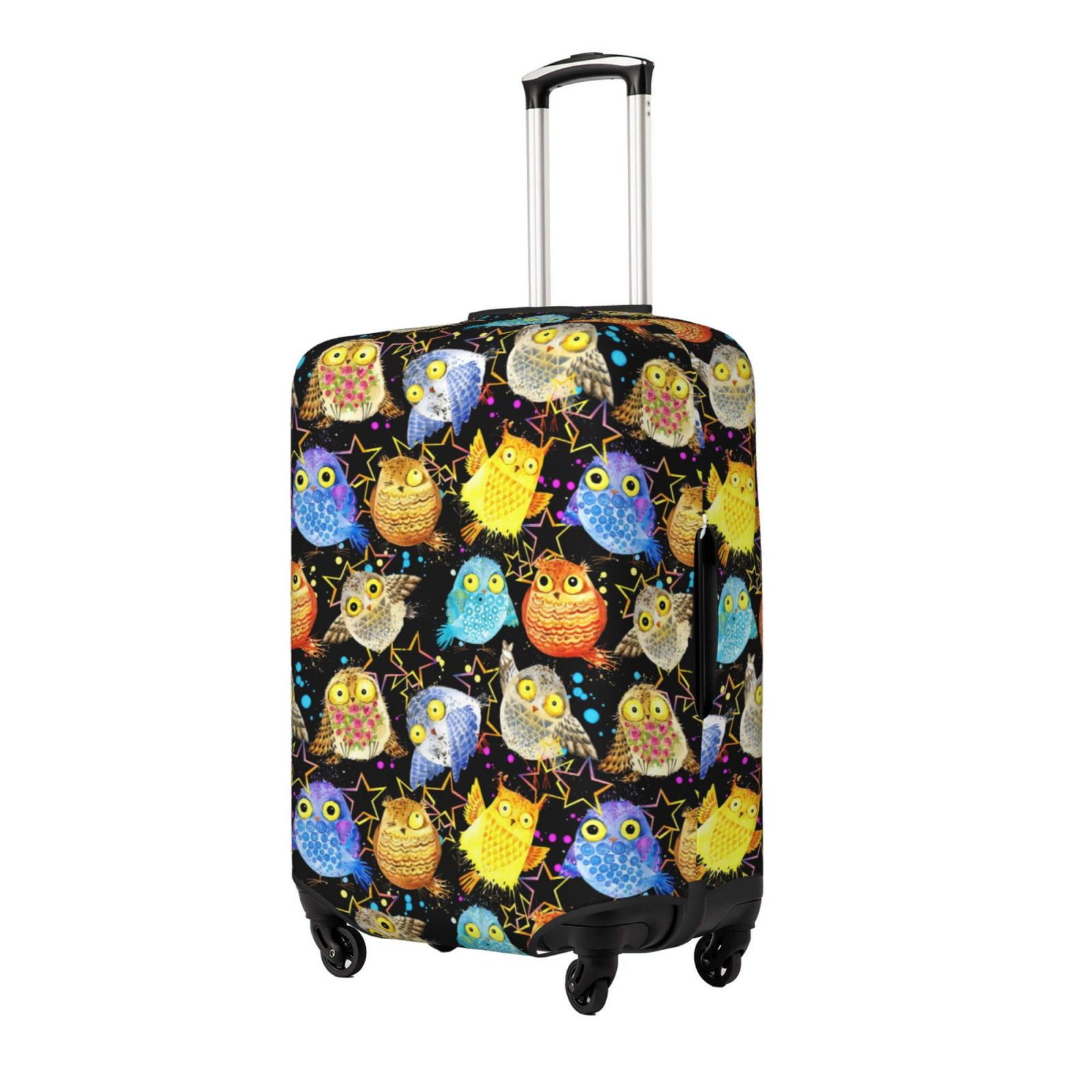 Gaeub Cartoon Bird Owl Print Elastic Luggage Cover with Concealed ...