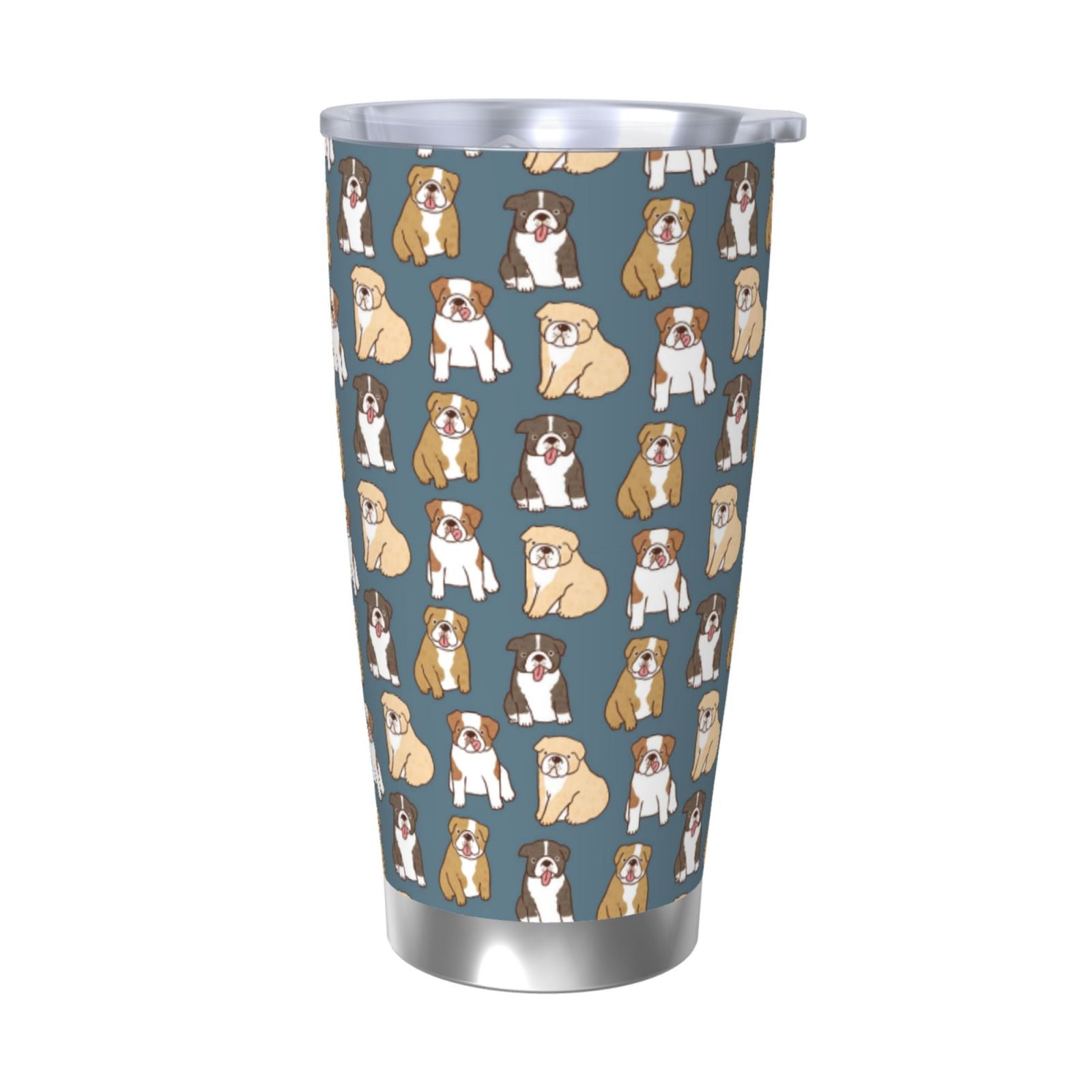 Gaeub Cartoon Bulldog 1 Print 20-Ounce Stainless Steel Car Cup,Tumblers ...