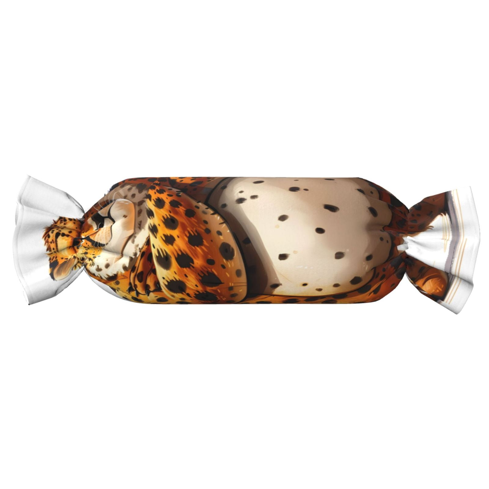 Gaeub Cartoon Cheetah With Attitude Print Candy Pillow Cylindrical ...
