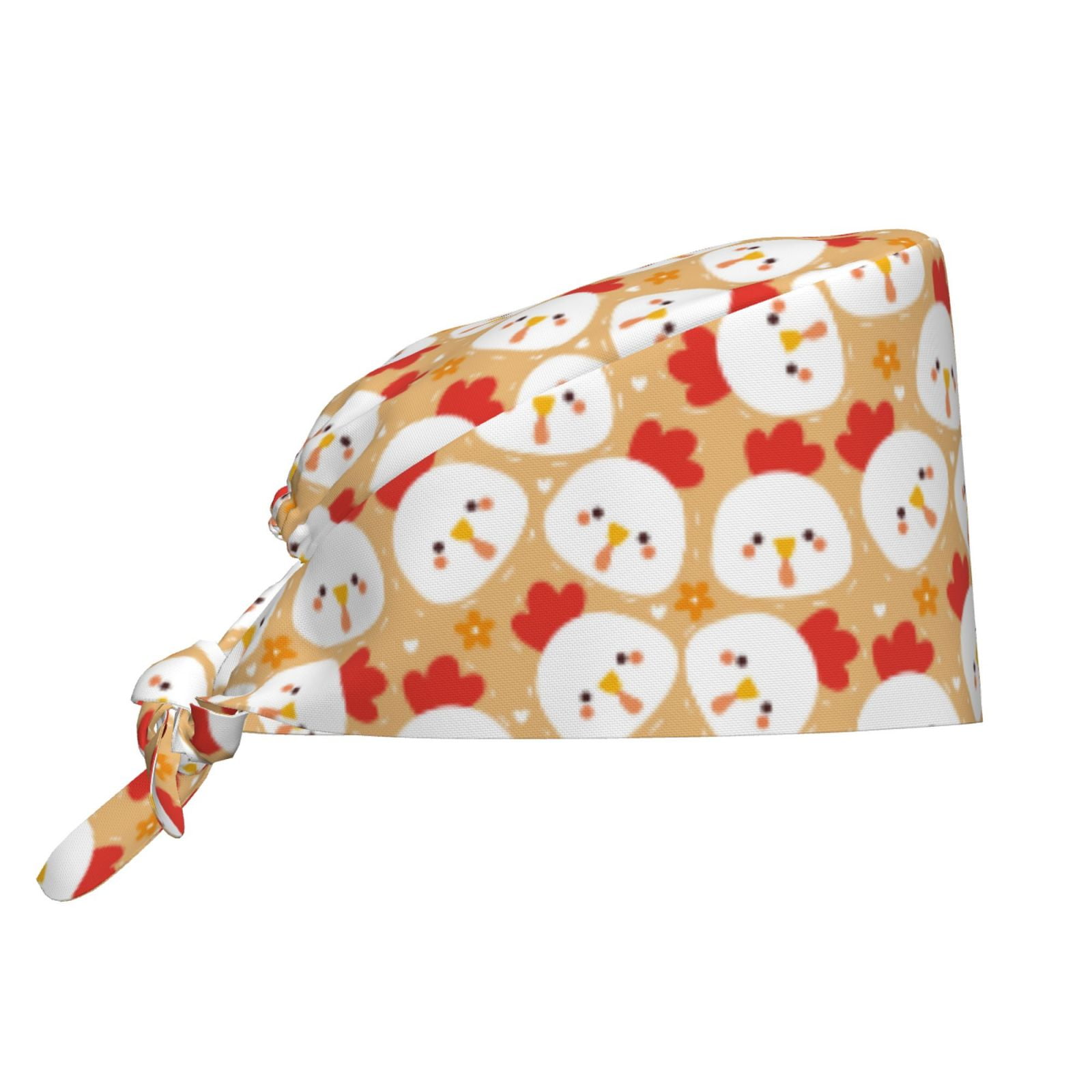 Gaeub Cartoon Chicken Print Cleaning Working Cap,Unisex Scrub Cap Nurse ...