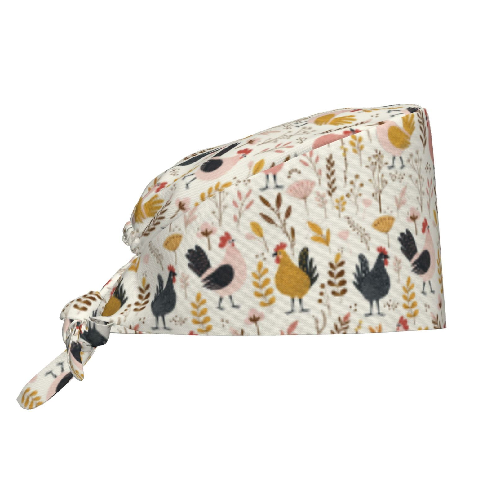 Gaeub Cartoon Chickens Print Cleaning Working Cap,Unisex Scrub Cap ...