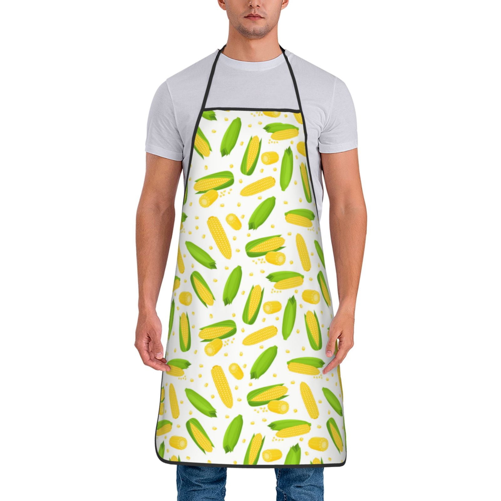 Gaeub Cartoon Corn Print Apron for Men and Women,Waterproof Apron for ...