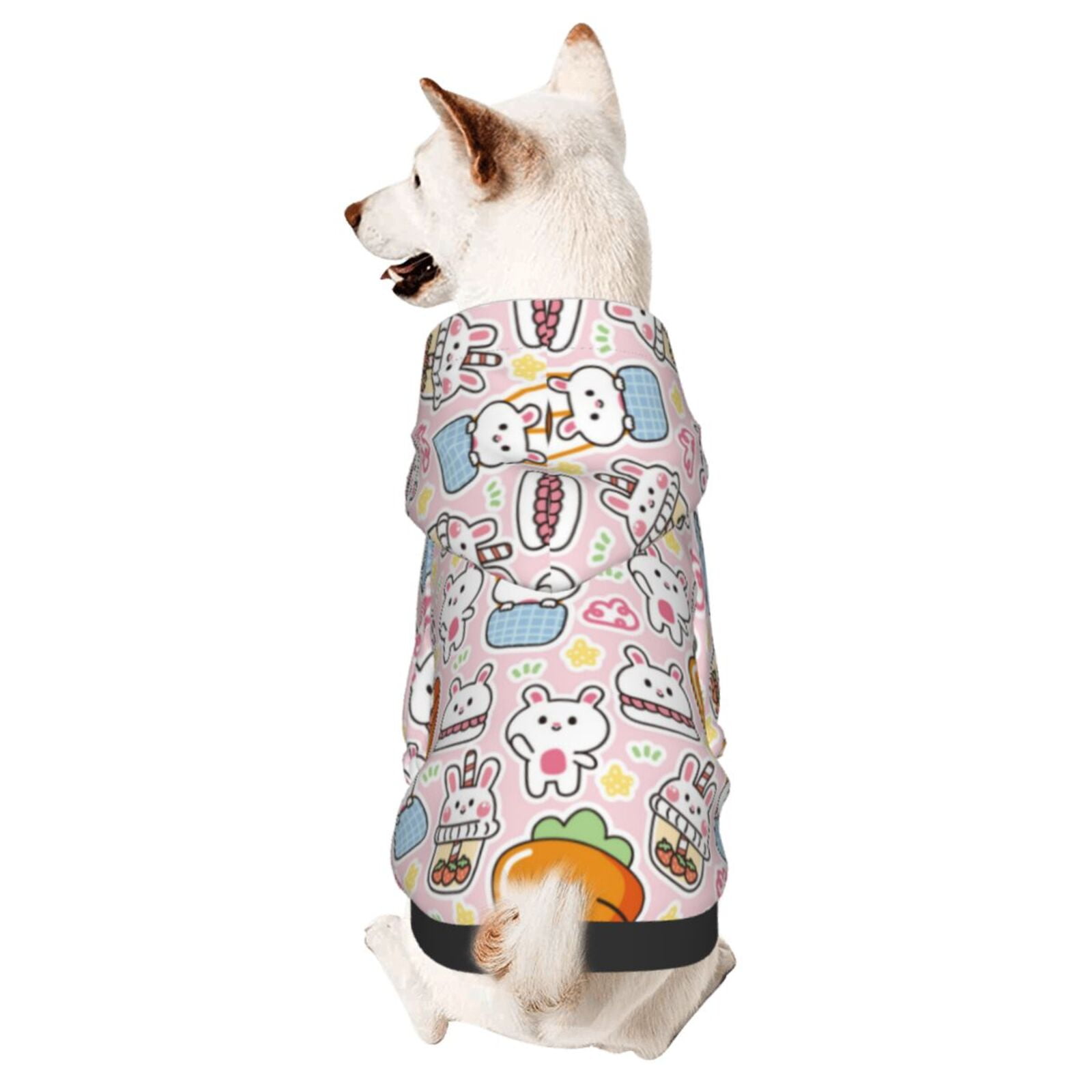Gaeub Cartoon Cute Rabbit Dog Hoodie Sweatshirts Warm Dog Clothes for ...