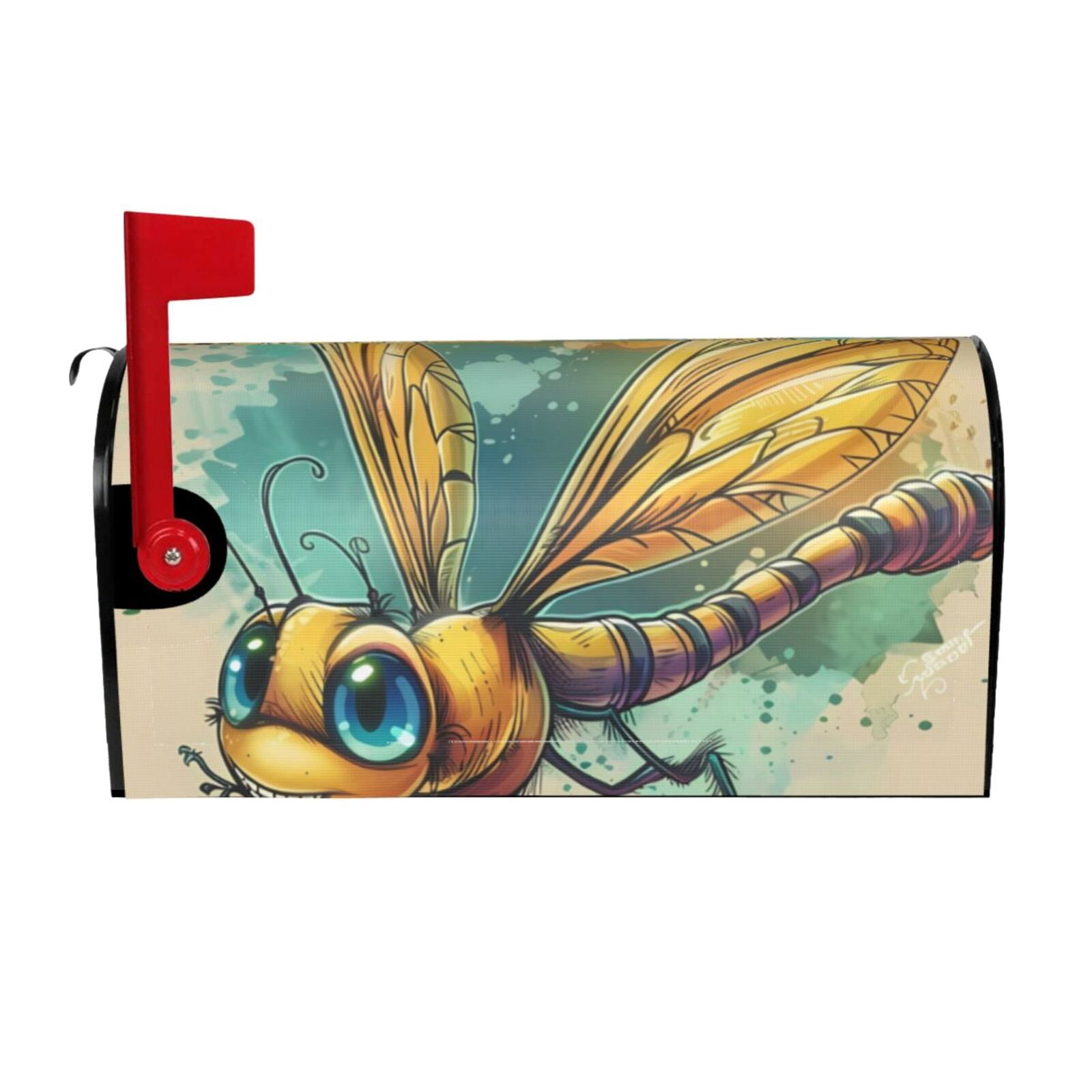 Gaeub Cartoon Dragonfly Art Print Mailbox Covers Magnetic,Mailbox ...