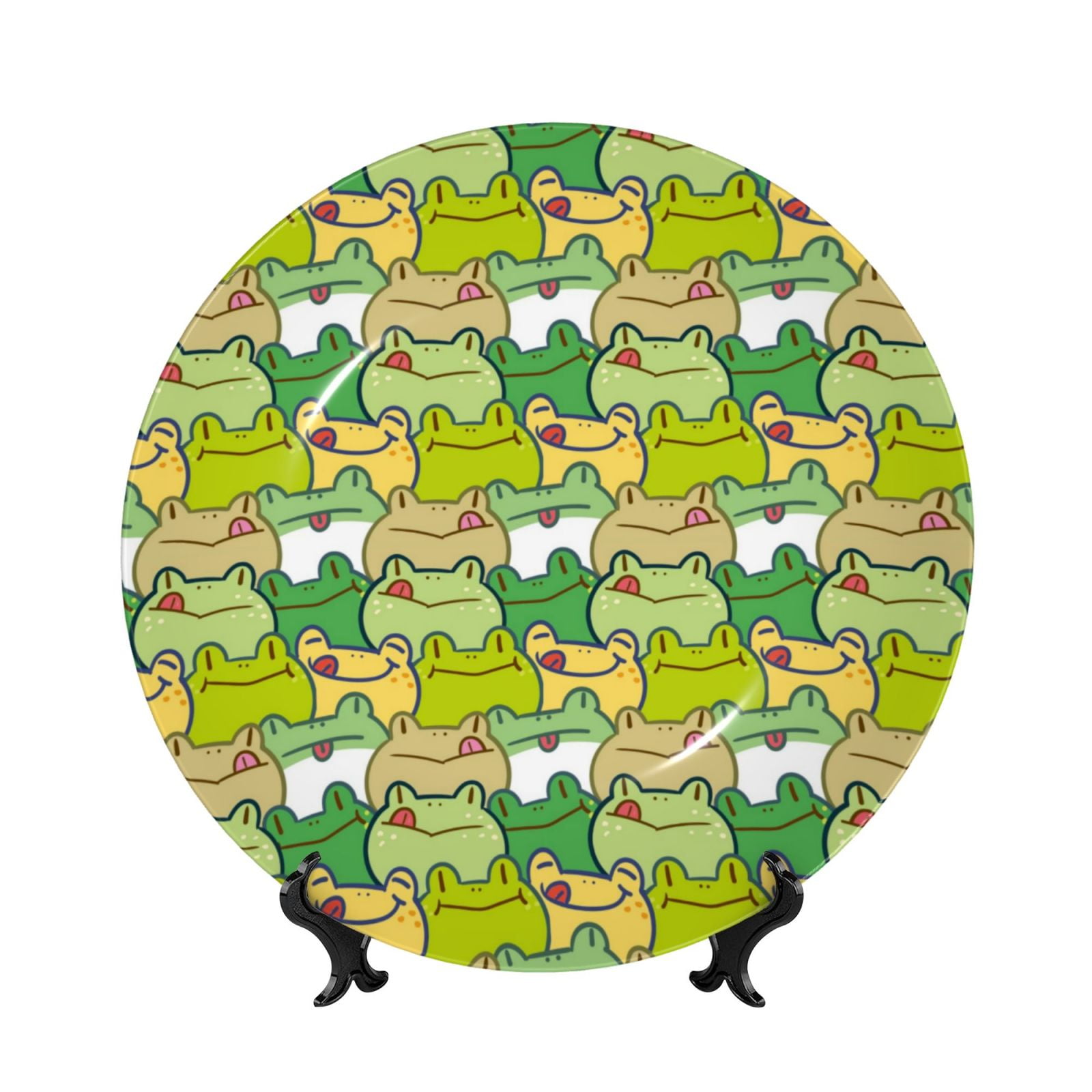 Gaeub Cartoon Frog Print Ceramic Plate,Dinner Plates,Bone China ...