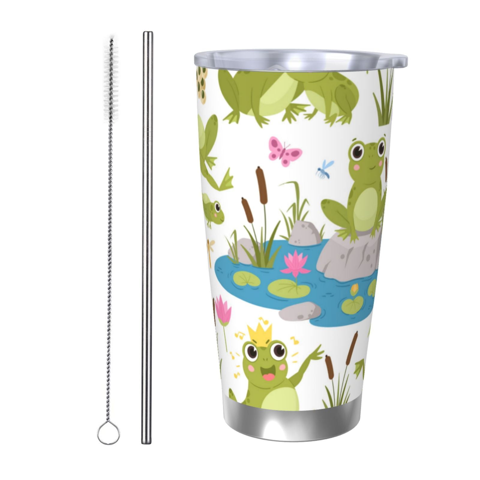 Gaeub Cartoon Frogs Print 20-Ounce Stainless Steel Car Cup,Tumblers ...