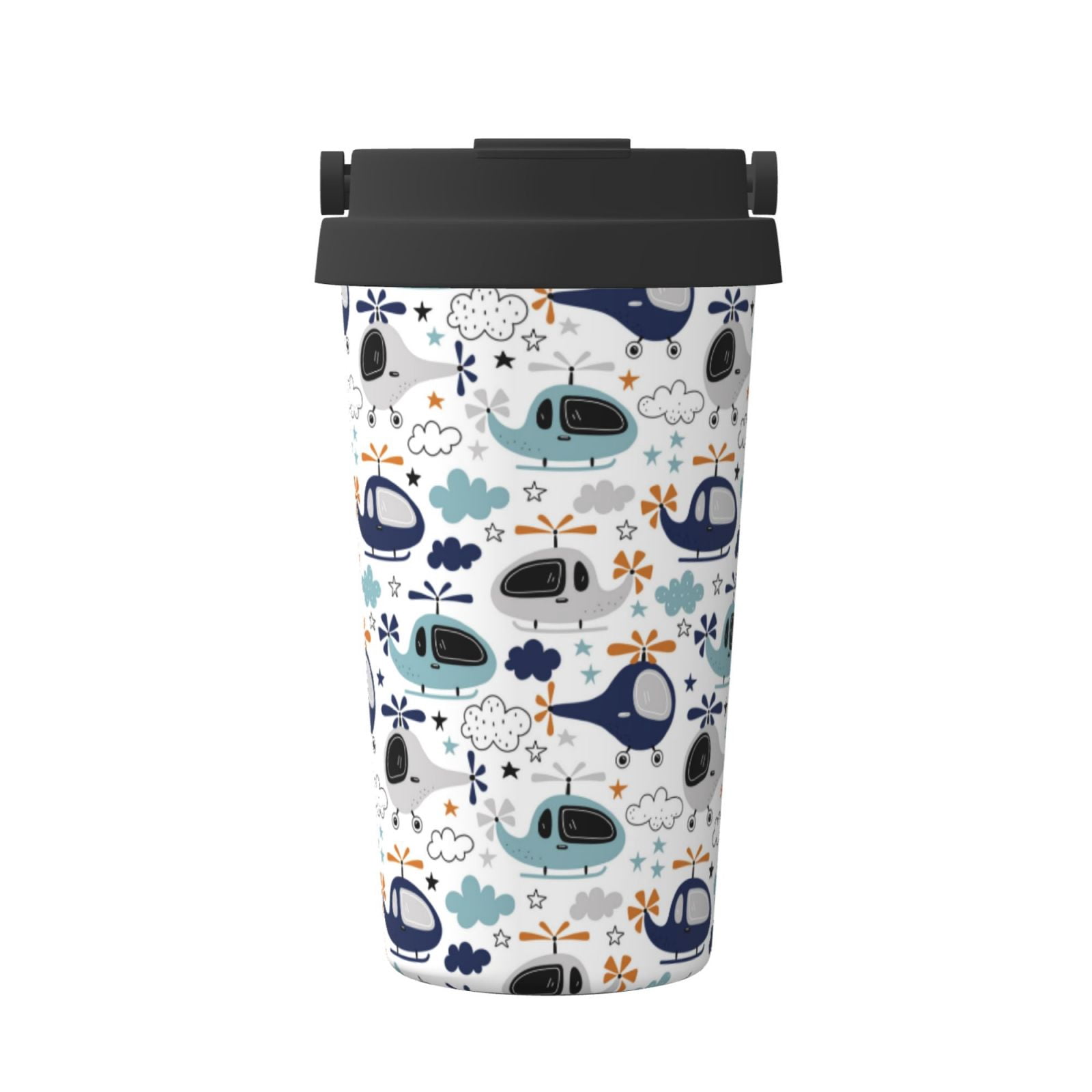 Gaeub Cartoon Helicopters Print Travel Mug, Insulated Coffee Mug with ...
