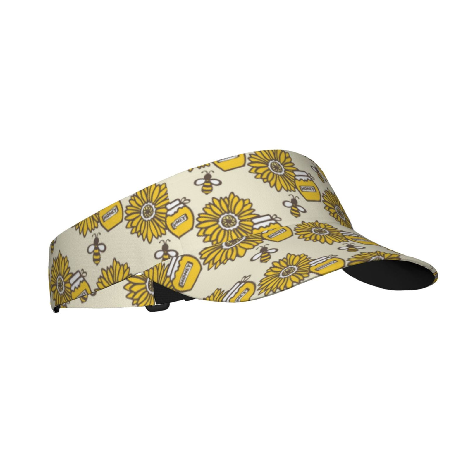 Gaeub Cartoon Honey Pot Bee Sunflower Printed Sport Sun Visor Hats ...