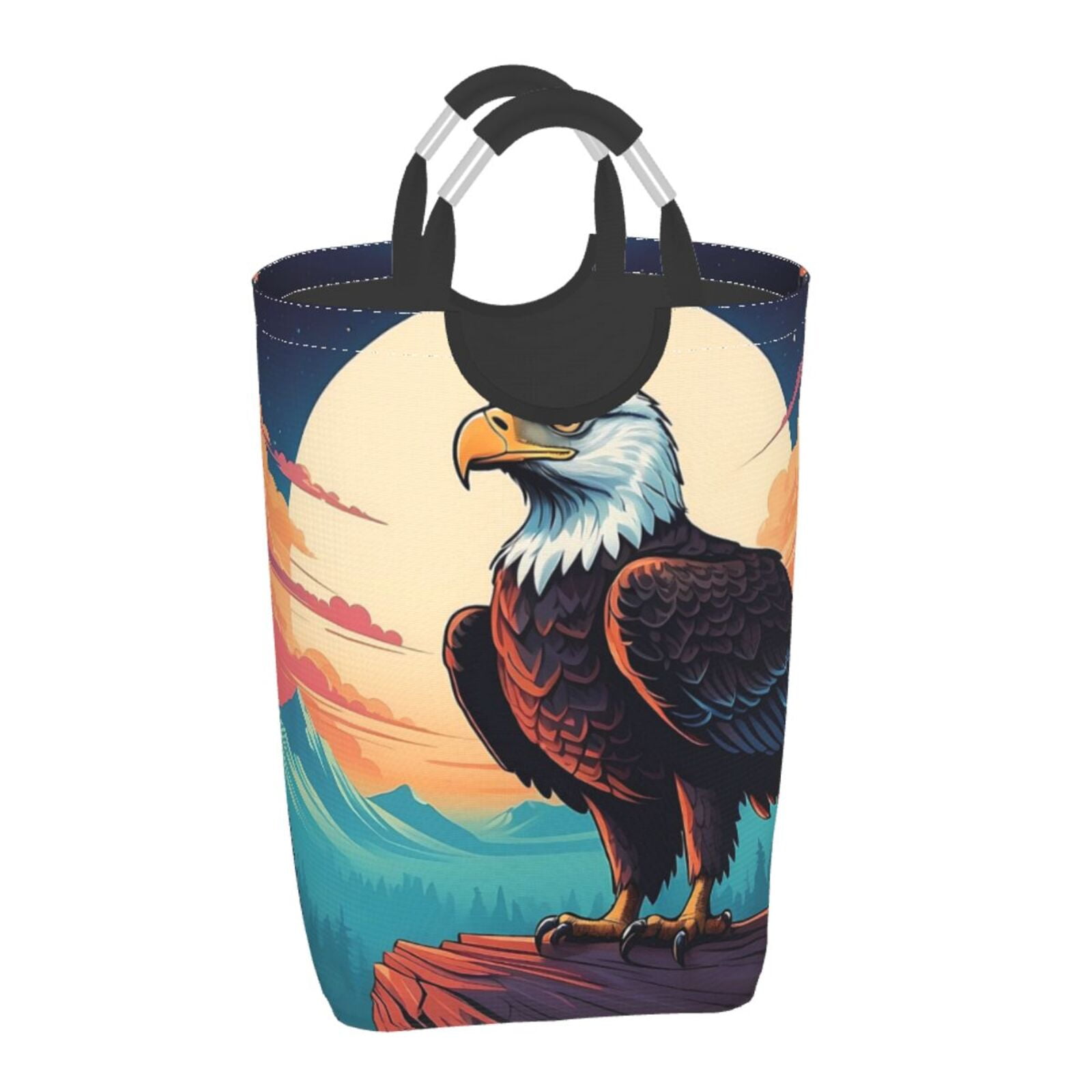 Gaeub Cartoon Iceberg Bald Eagle Print 50L Large Laundry Hampers with ...
