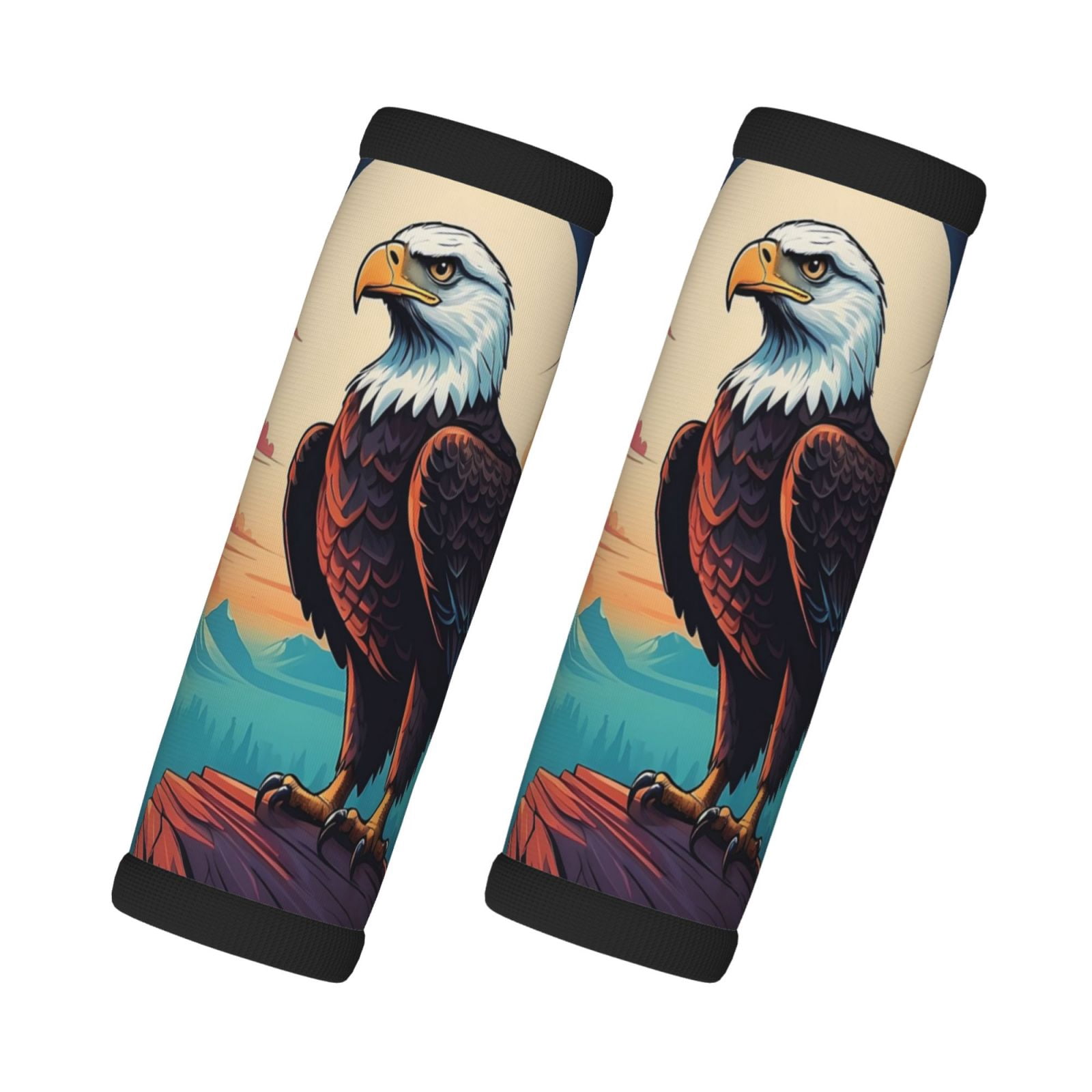 Gaeub Cartoon Iceberg Bald Eagle Print Luggage Handles Wrap Grips 2 ...