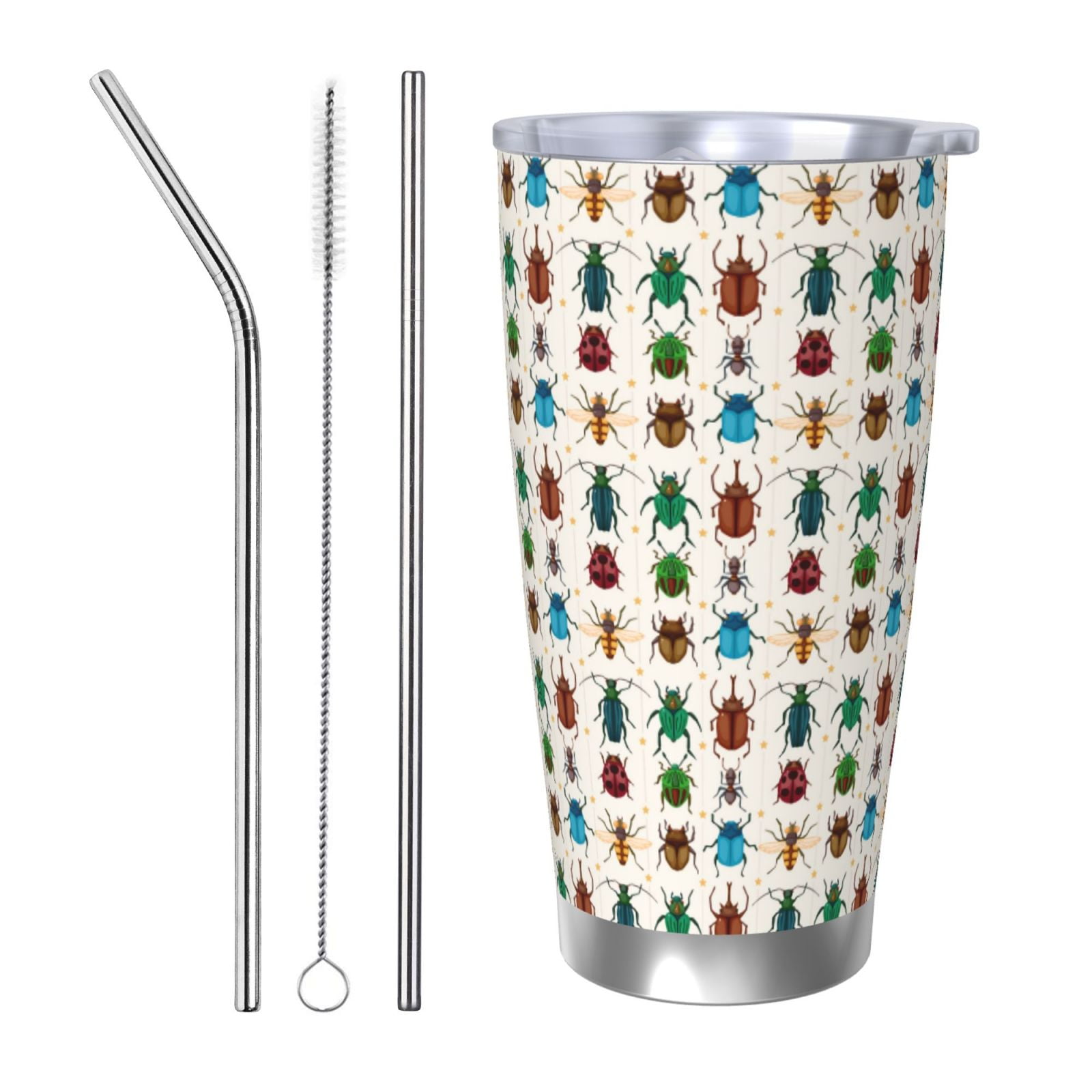 Gaeub Cartoon Insects Print 20-Ounce Stainless Steel Car Cup,Tumblers ...