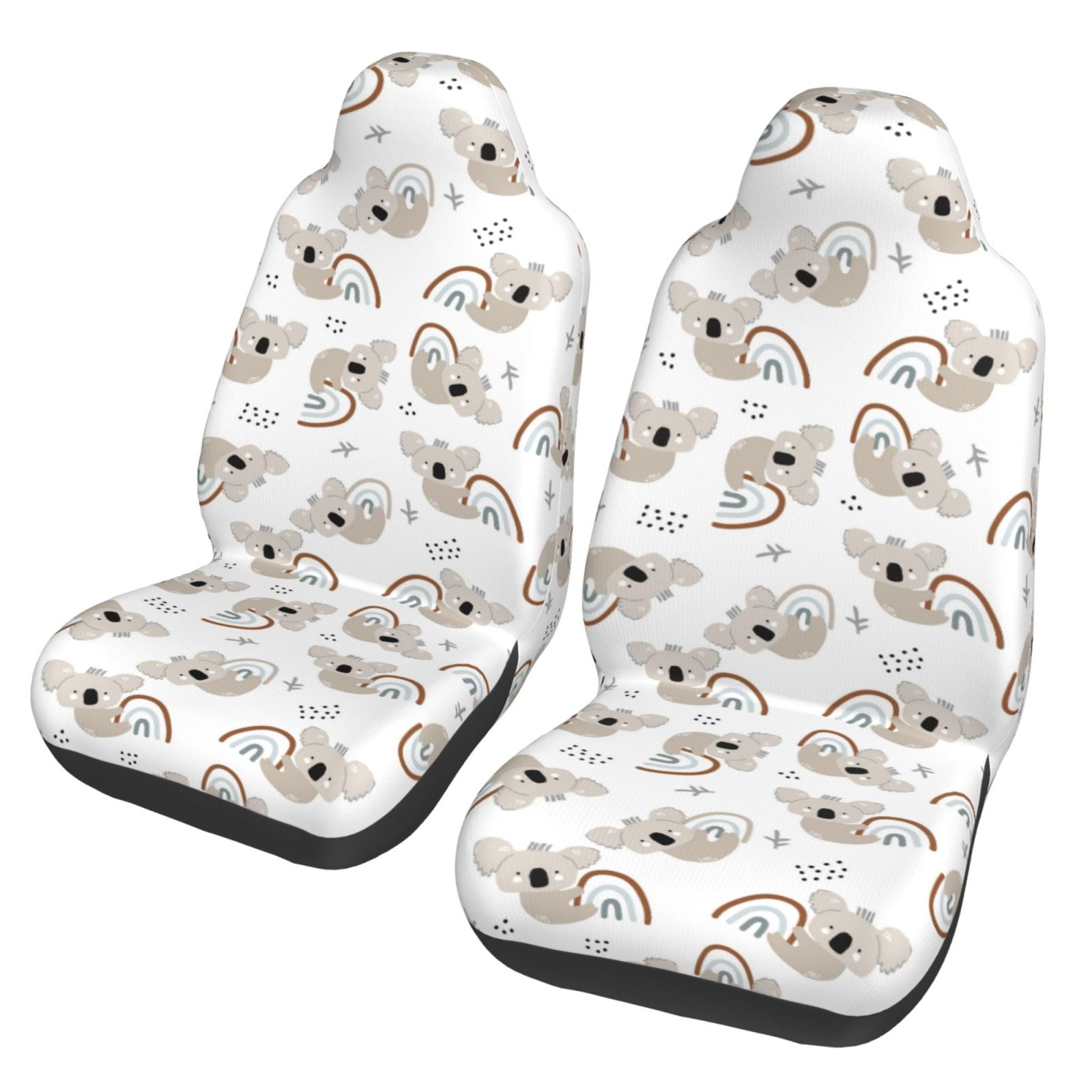 Gaeub Cartoon Koala 2Pack Full Set Car Seat Covers with Soft Padding ...