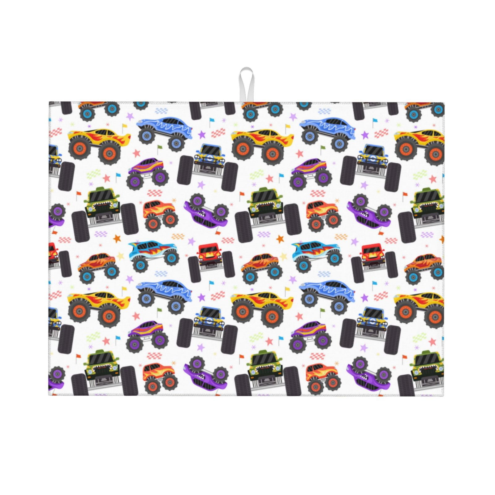 Gaeub Cartoon Monster Trucks1 Print Dish Drying Mats For Kitchen ...