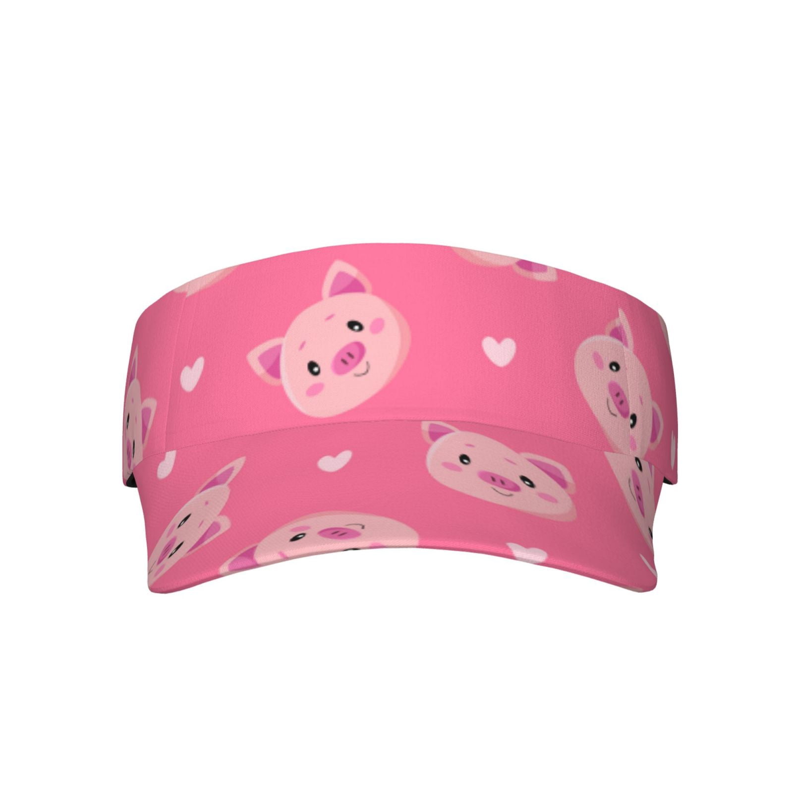 Gaeub Cartoon Pigs and Hearts Sun Visor Hats with Empty Top and ...
