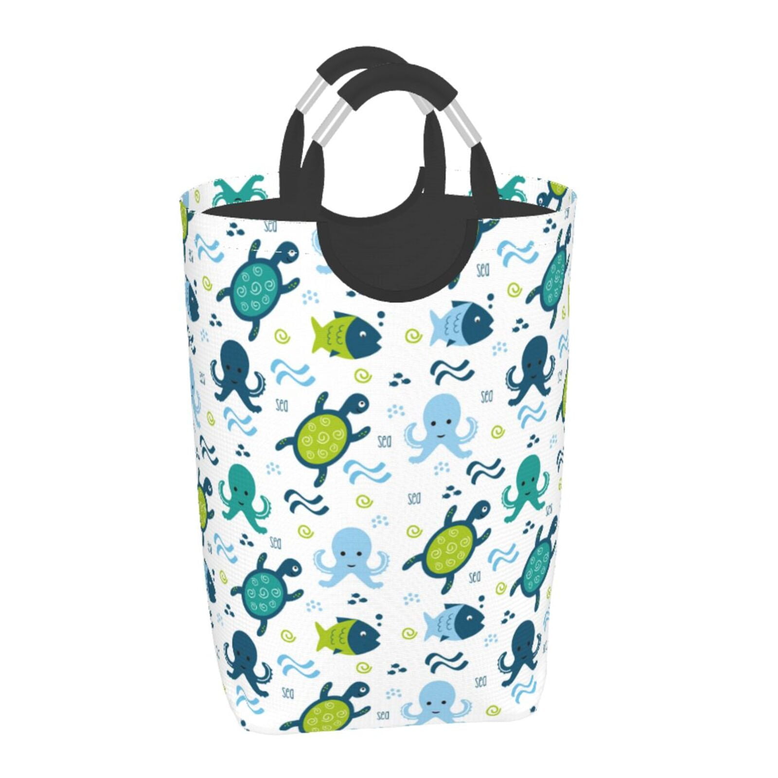Gaeub Cartoon Sea Creatures Print 50L Large Laundry Hampers with ...