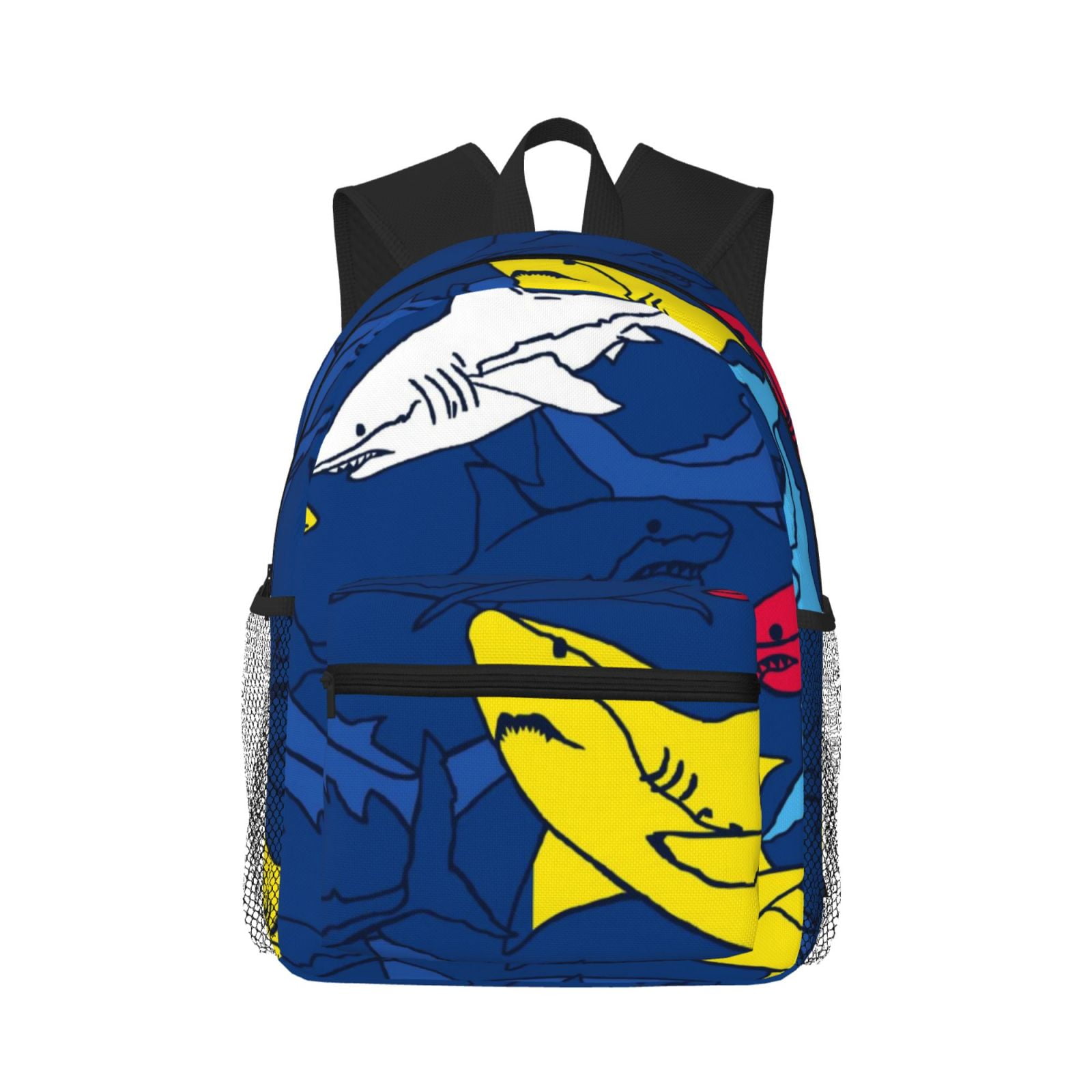 Gaeub Cartoon Shark School Backpack Waterproof Bookbag for Men Women ...