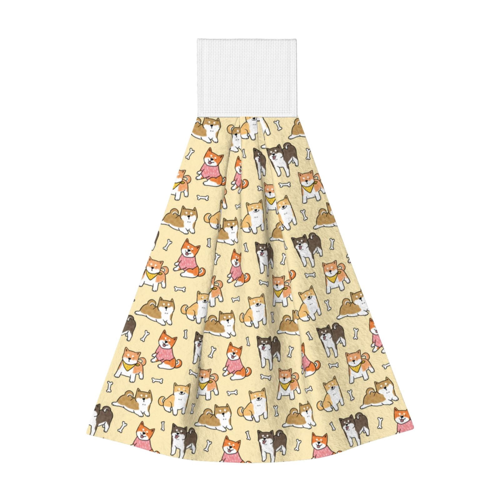 Gaeub Cartoon Shiba Inu Dog Print Hand Towels with Hook,Hanging Tie ...