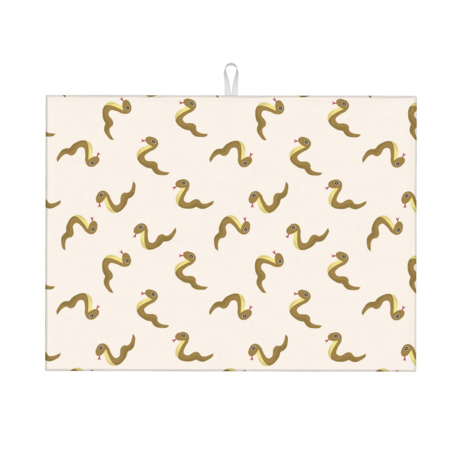 Gaeub Cartoon Snake Print Dish Drying Mats For Kitchen Counter, Kitchen ...