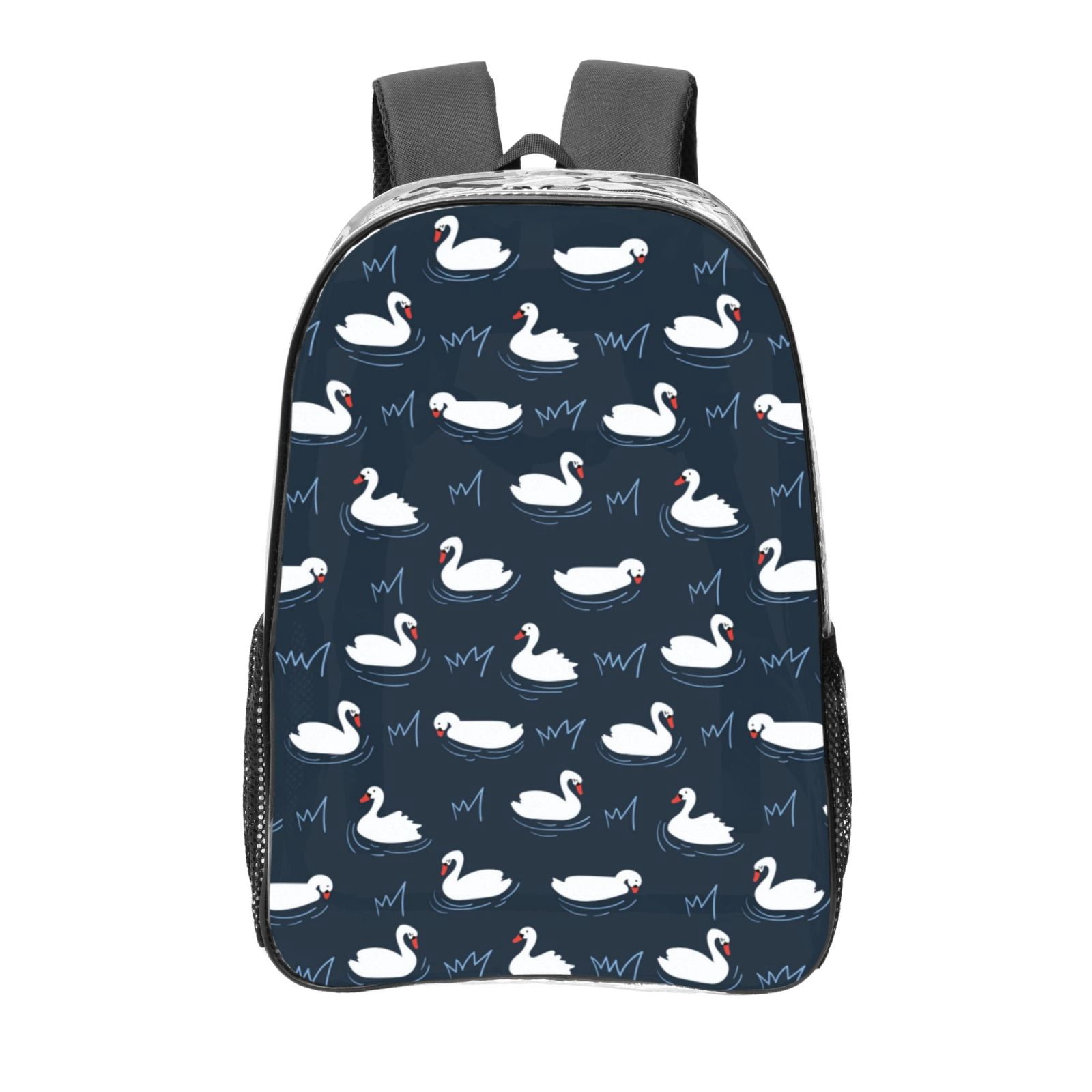 Gaeub Cartoon Swan Print Clear Backpack ,Clear Transparent Backpack ...