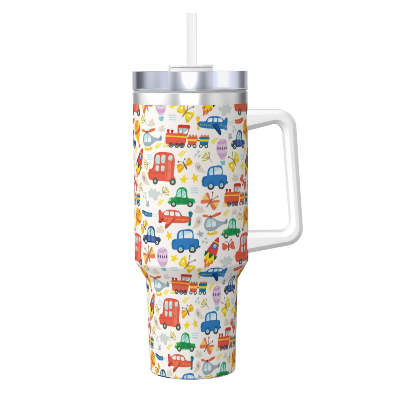 Gaeub Cartoon Transportation Print Stainless Steel Hot/Cold Coffee Cup ...