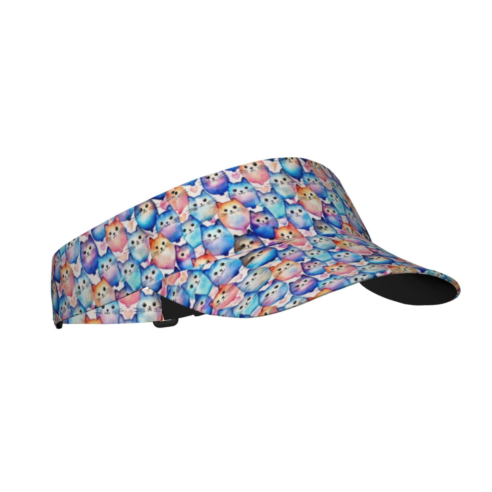 Gaeub Cartoon colorful cute cat Printed Sport Sun Visor Hats ...