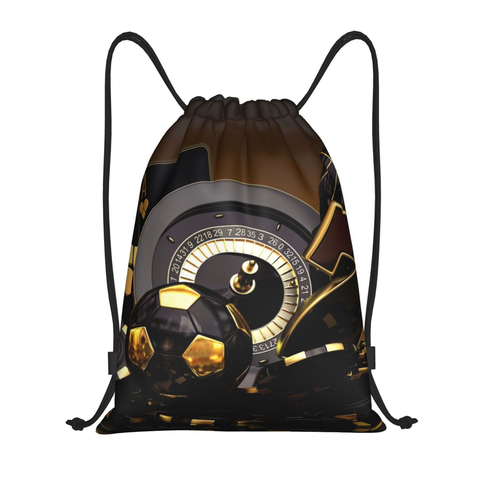 Gaeub Casino Cards Drawstring Backpack Bag Sport Gym Sackpack Heavy ...