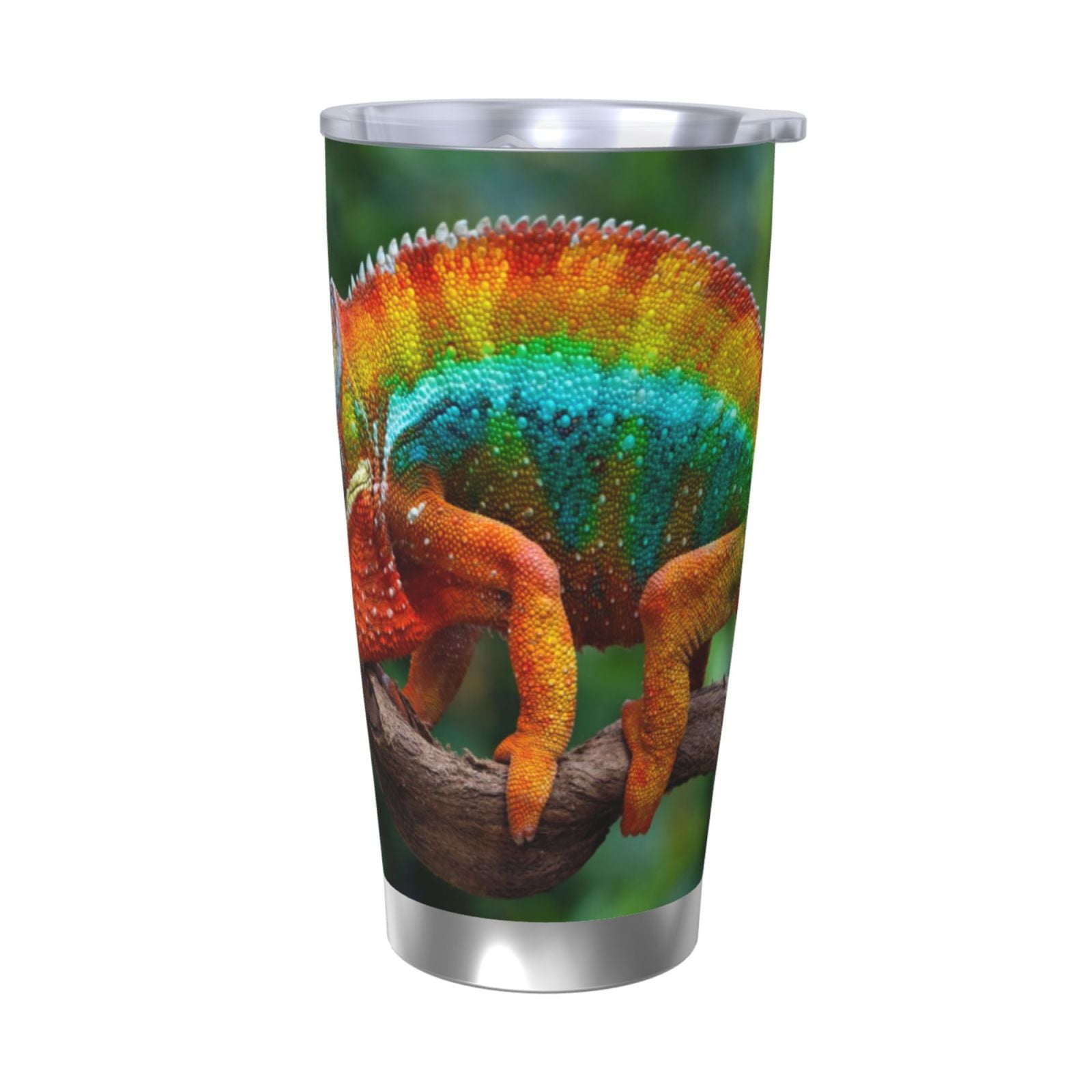 Gaeub Chameleon Print 20-Ounce Stainless Steel Car Cup,Tumblers Cups ...