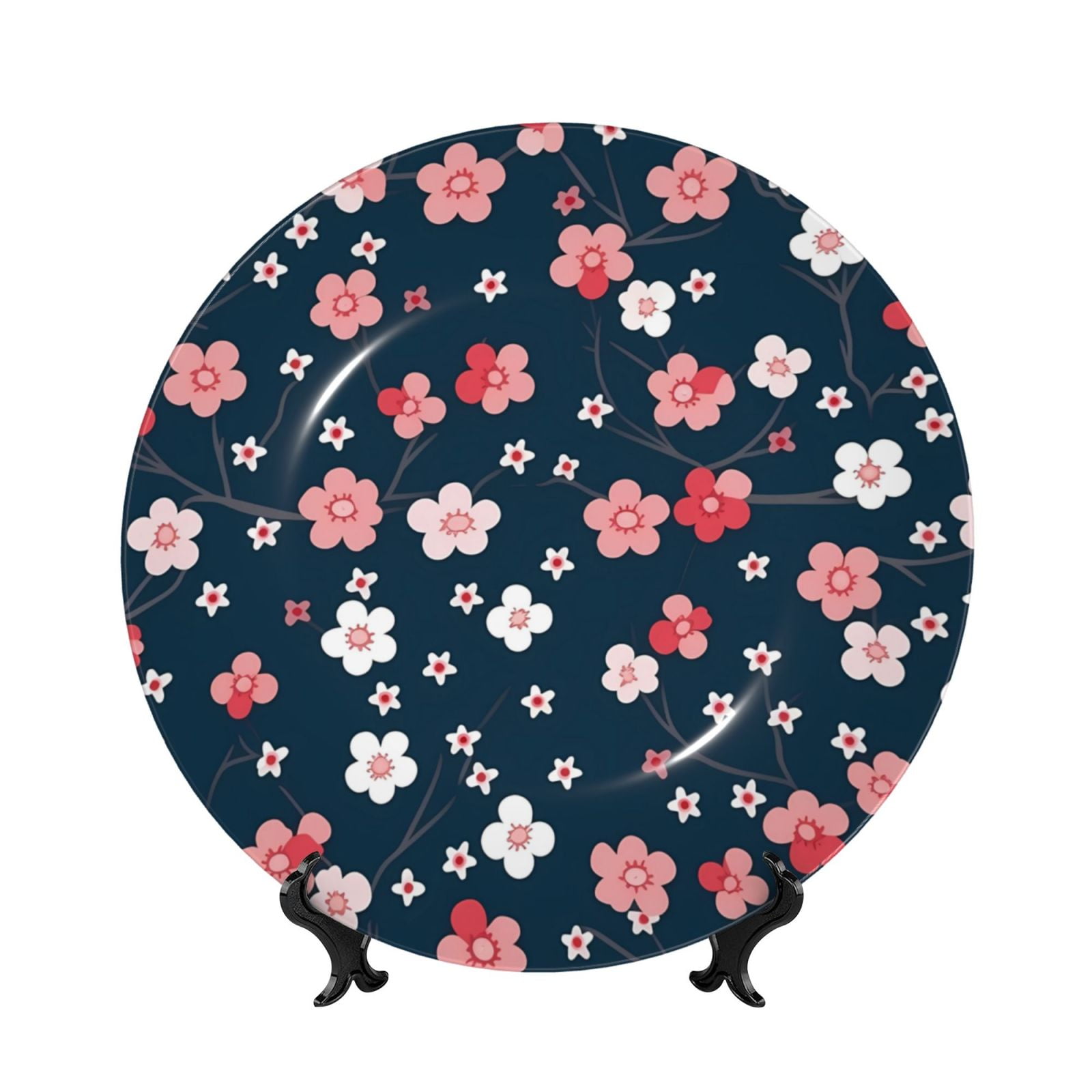 Gaeub Cherry Blossoms Print Ceramic Plate,Dinner Plates,Bone China ...