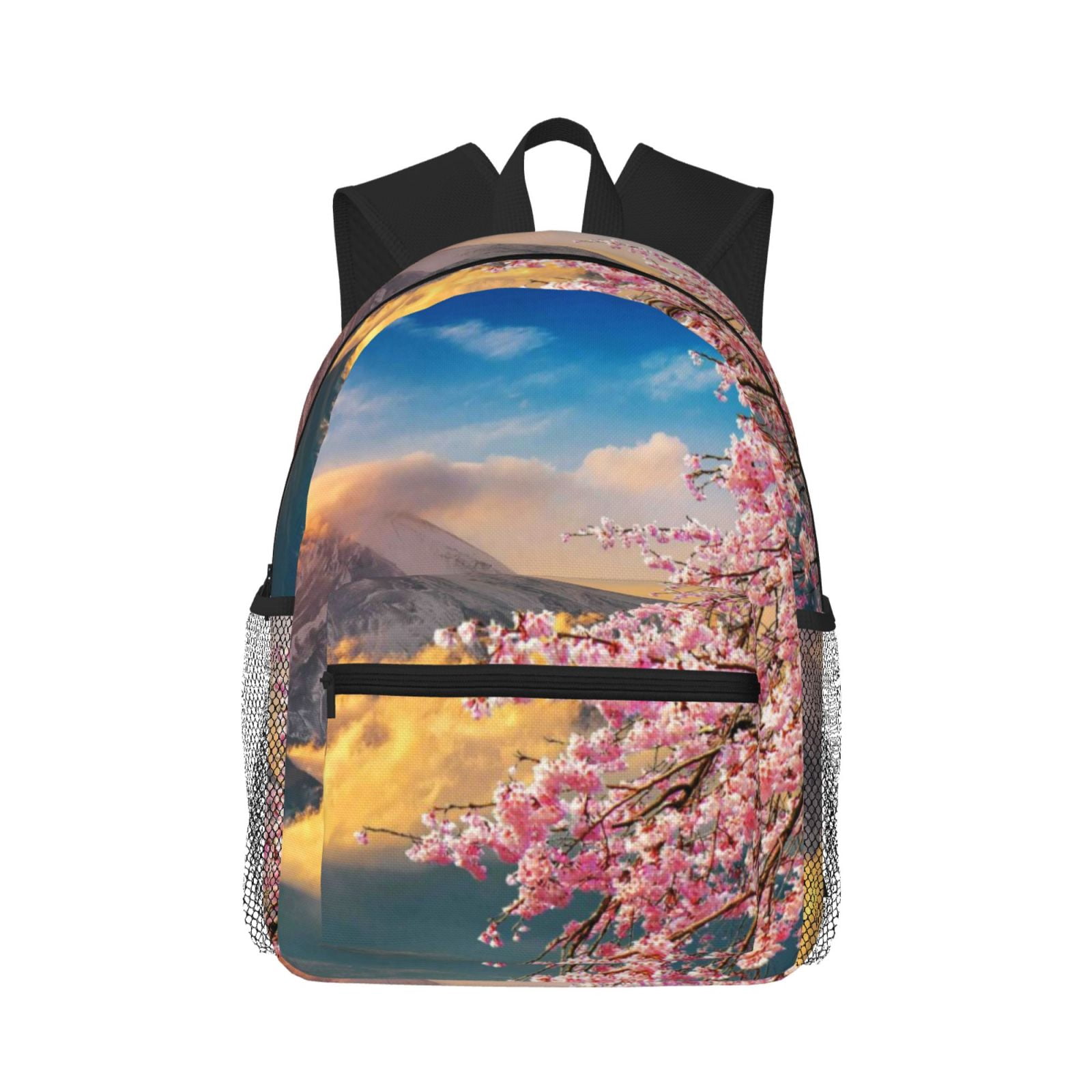 Gaeub Cherry Blossoms School Backpack Waterproof Bookbag for Men Women ...