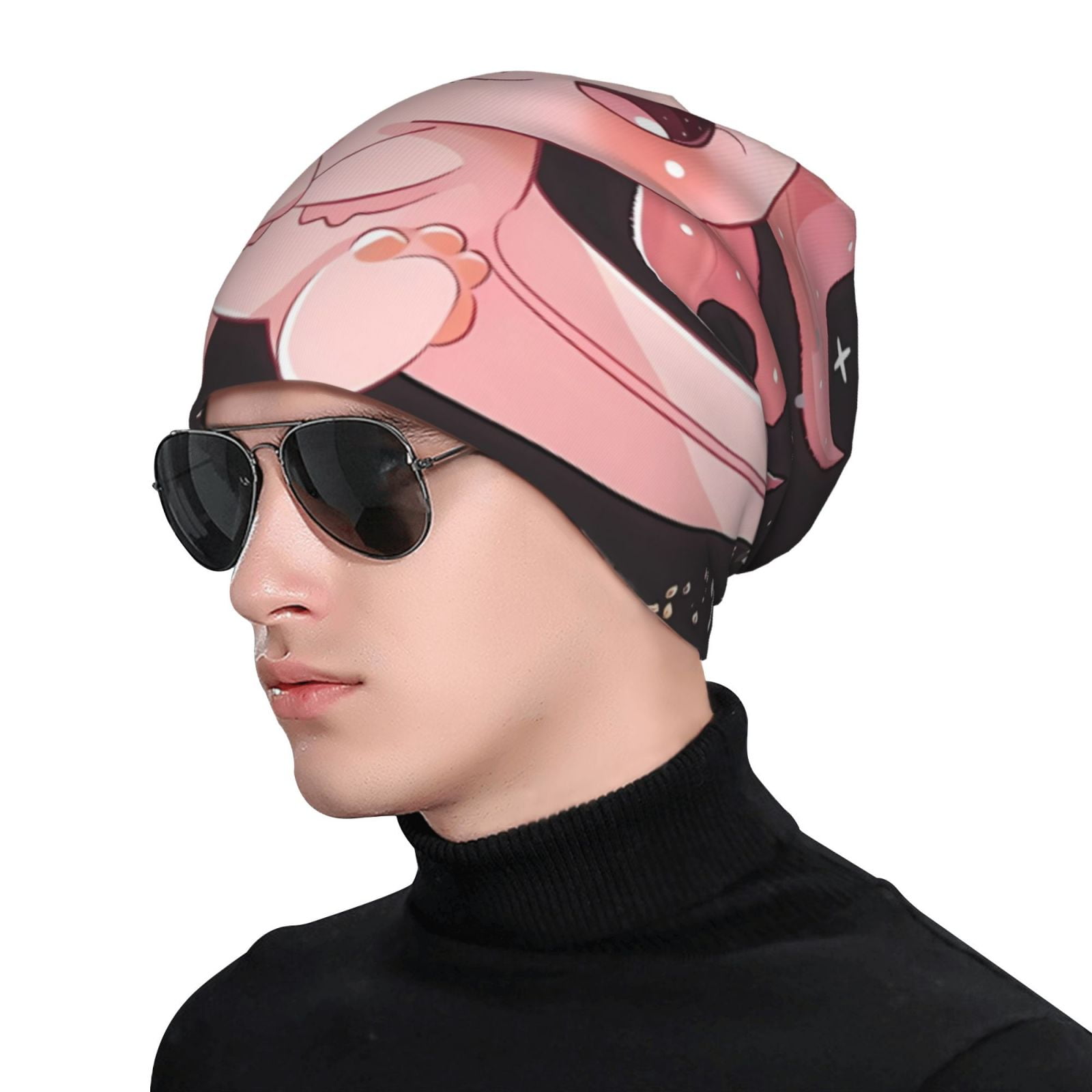 Gaeub Chibi Axolotl Sakura Fantasy Print Beanie Hats for Men Women ...