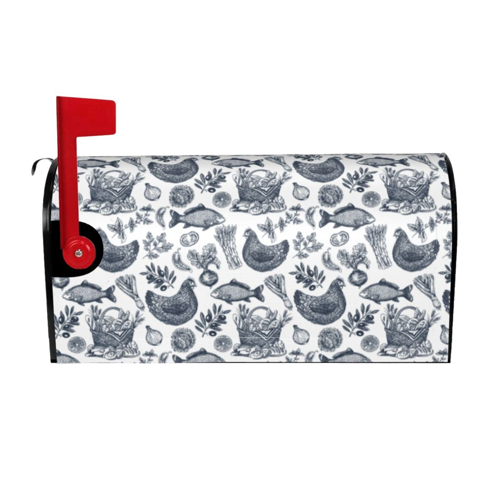 Gaeub Chicken And Fish Print Mailbox Covers Magnetic,Mailbox Covers ...