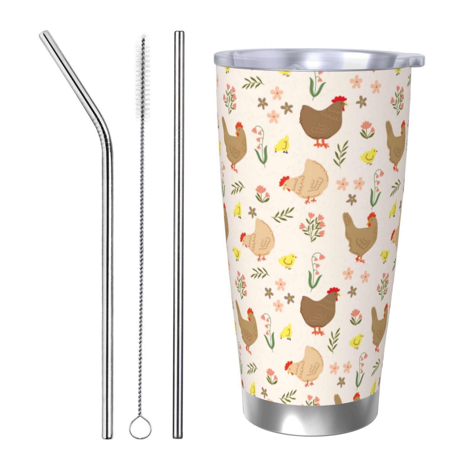 Gaeub Chicken Family Print 20-Ounce Stainless Steel Car Cup,Tumblers ...
