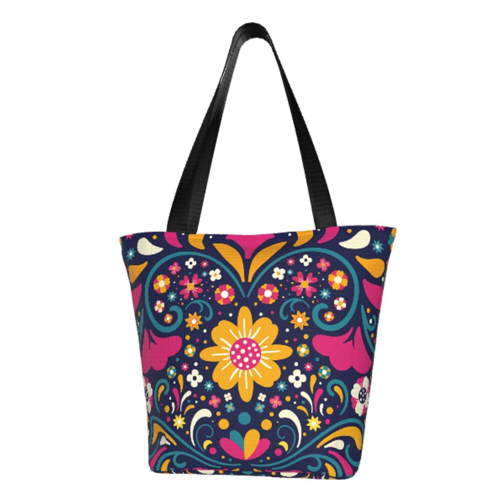 Gaeub Cinco De Mayo Floral Printed Tote Bag Grocery Bag Reusable ...