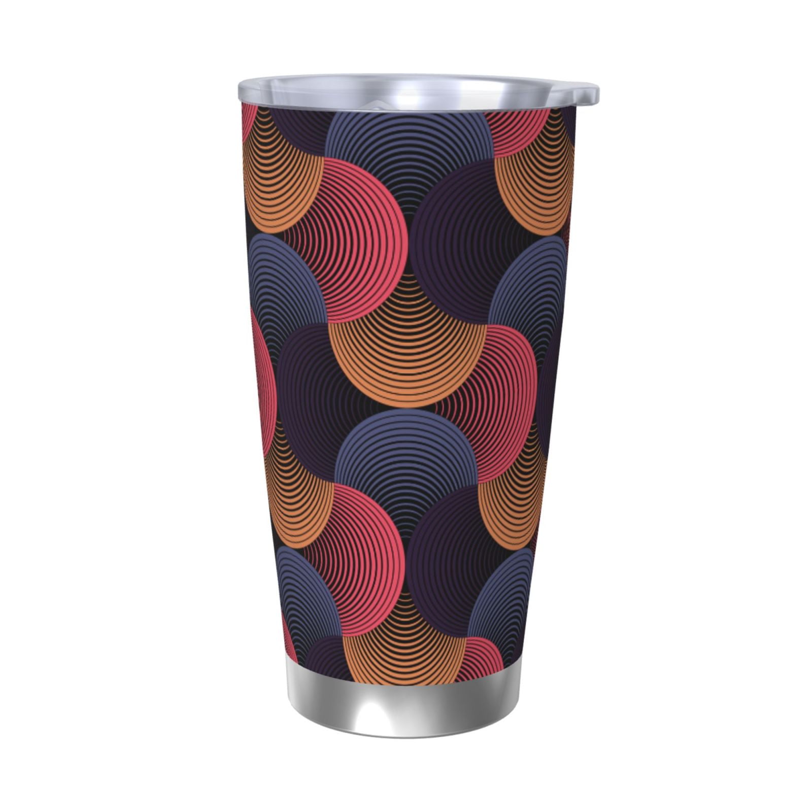 Gaeub Circular Stripes Print 20-Ounce Stainless Steel Car Cup,Tumblers ...