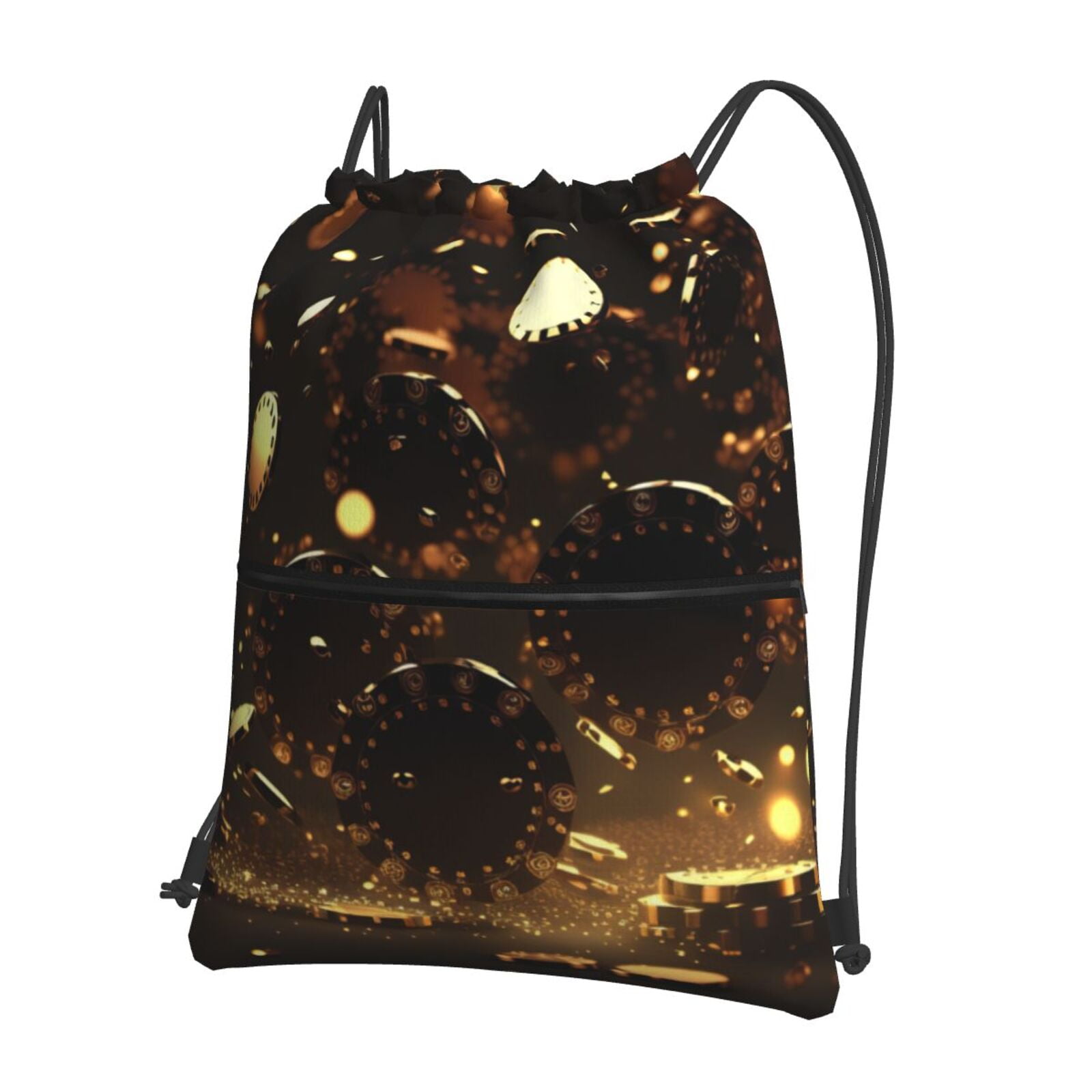 Gaeub Classical Golden Casino Gym Bag Sackpack Sports,Drawstring ...
