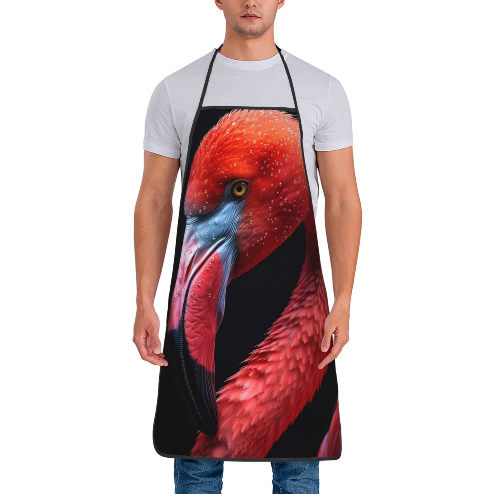 Gaeub Closeup Red Flamingo Portrait Print Apron for Men and Women ...
