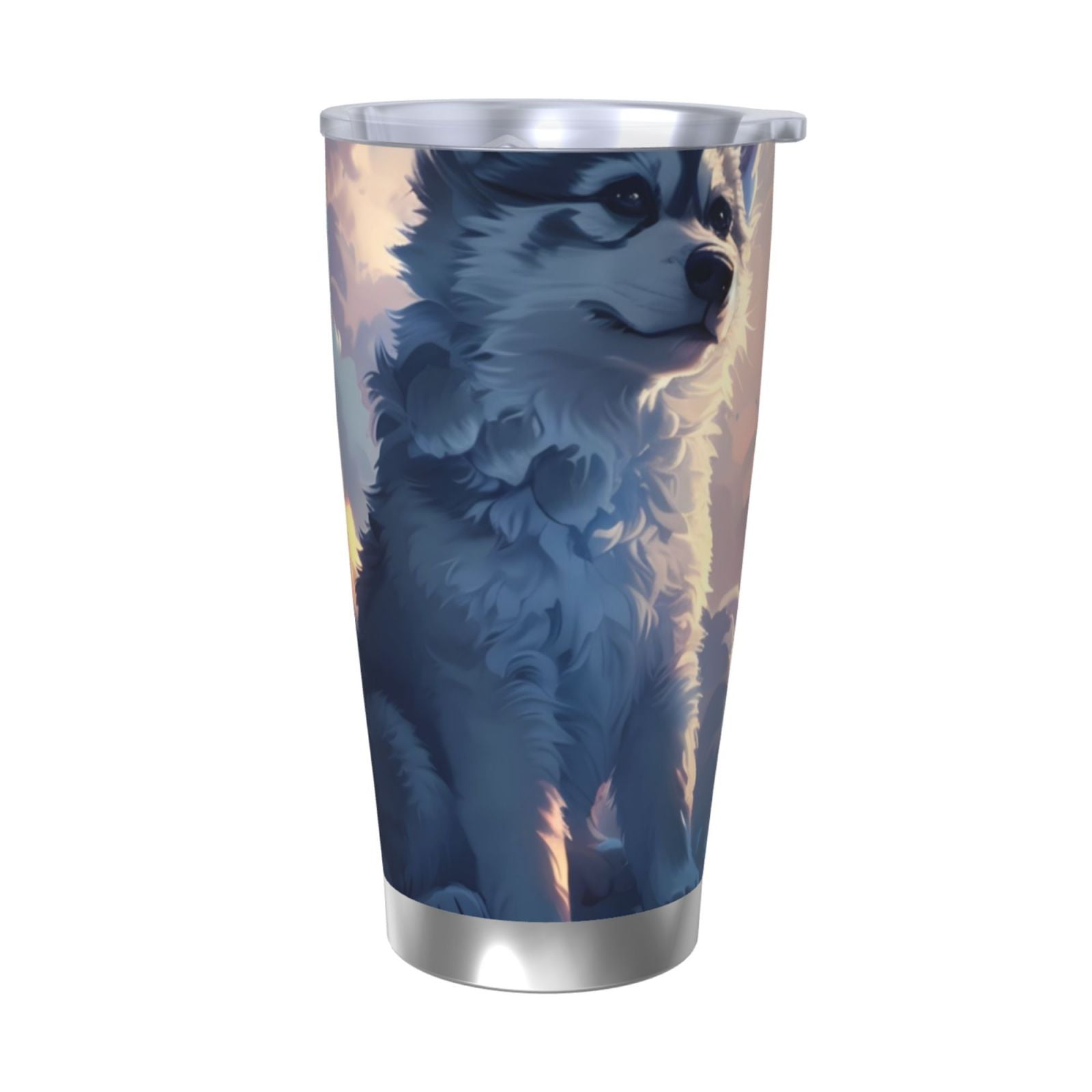 Gaeub Cloud Wolf Print 20-Ounce Stainless Steel Car Cup,Tumblers Cups ...