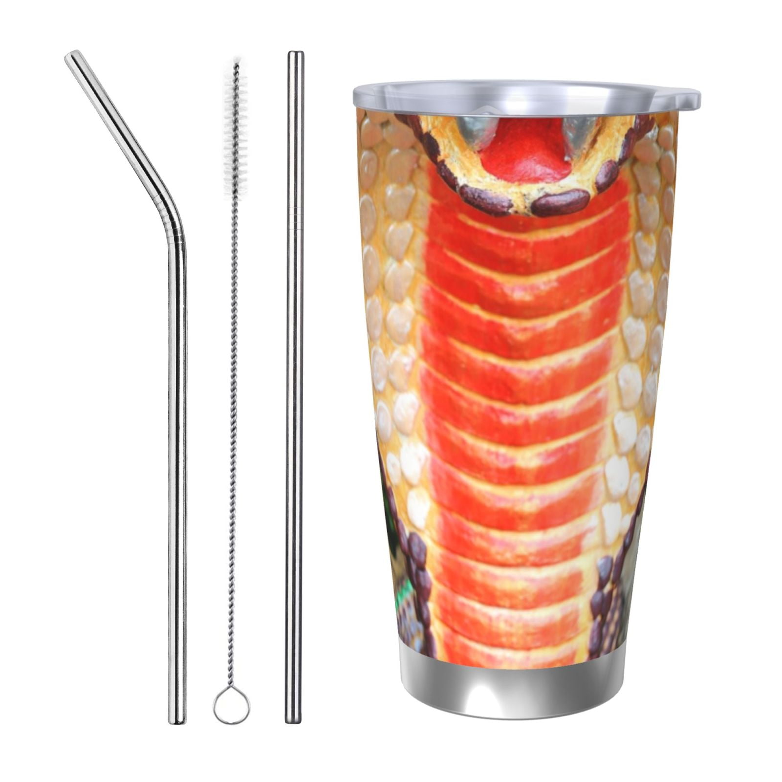 Gaeub Cobra Snake Print 20-Ounce Stainless Steel Car Cup,Tumblers Cups ...