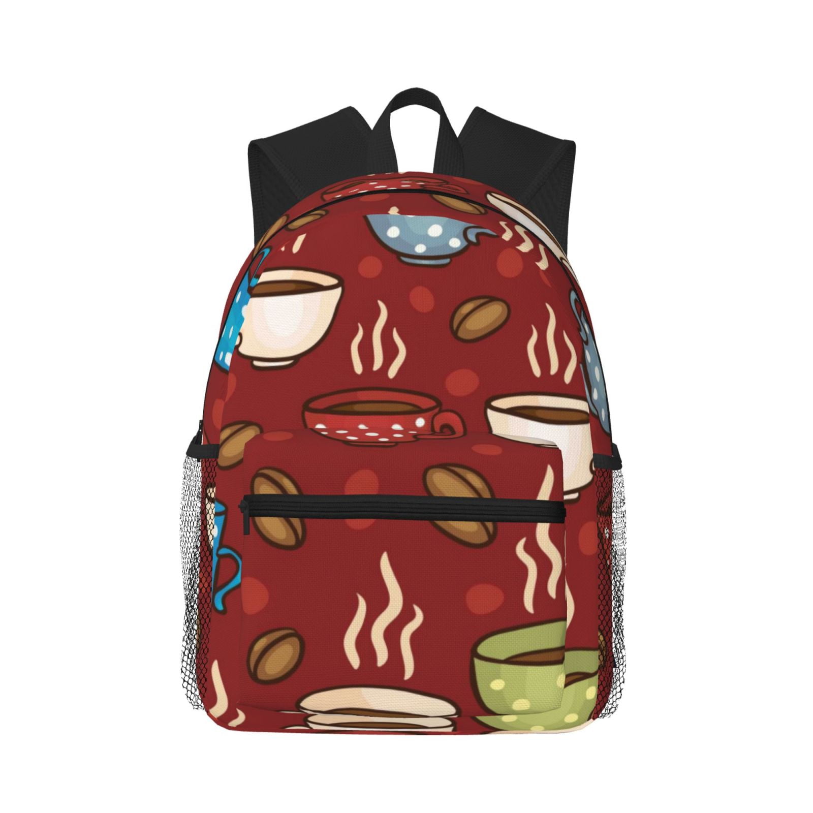 Gaeub Coffee Cups School Backpack Waterproof Bookbag for Men Women ...