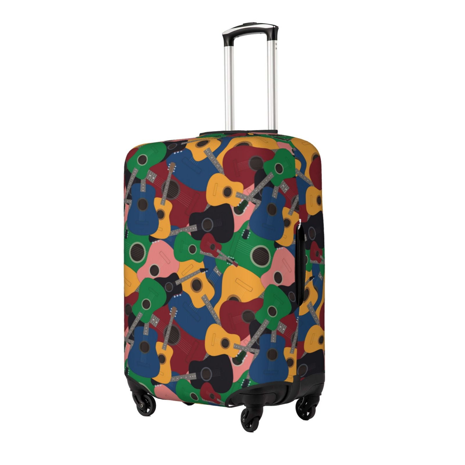 Gaeub Colored Guitars Print Elastic Luggage Cover with Concealed Zipper ...