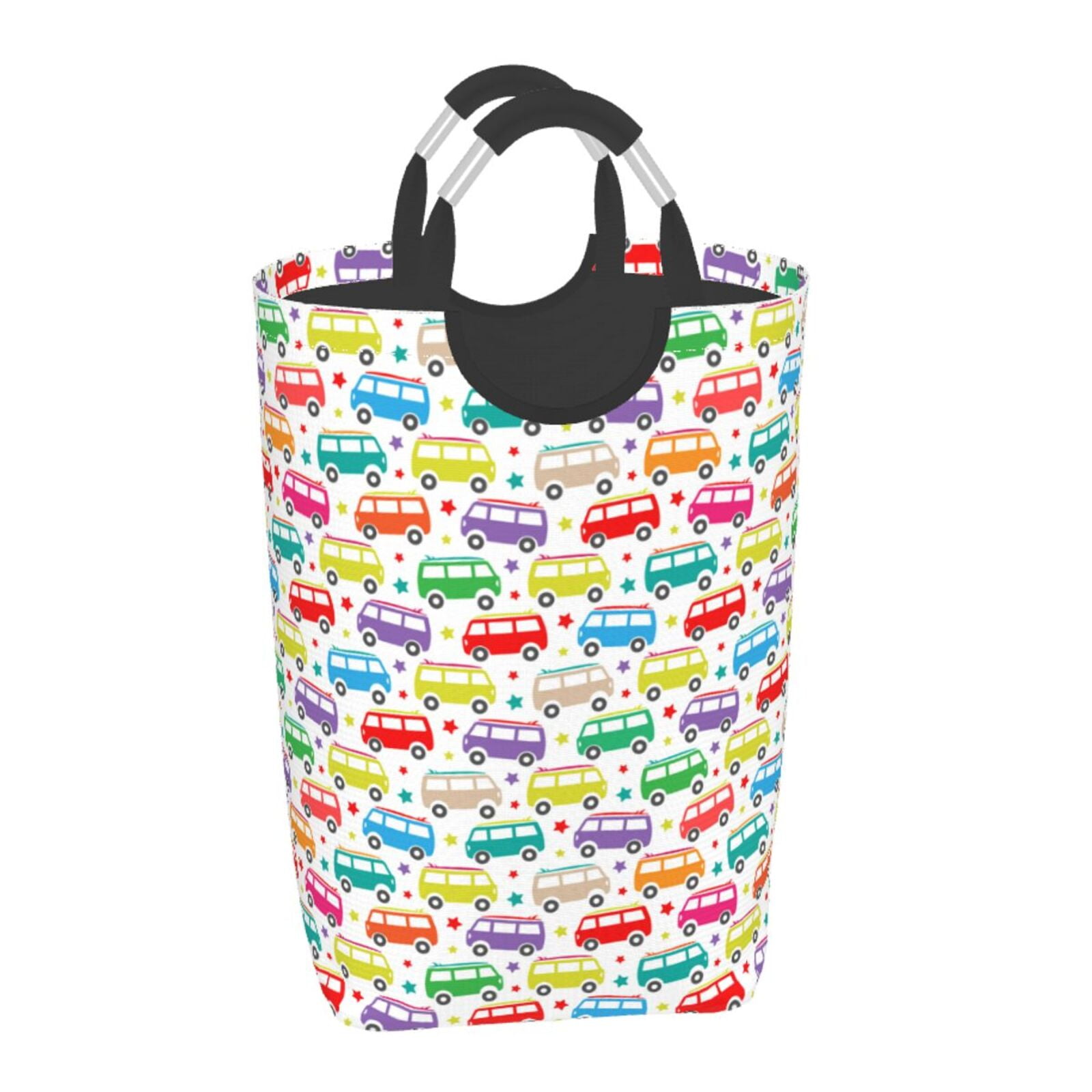 Gaeub Colorful Bus Print 50L Large Laundry Hampers with Handles ...