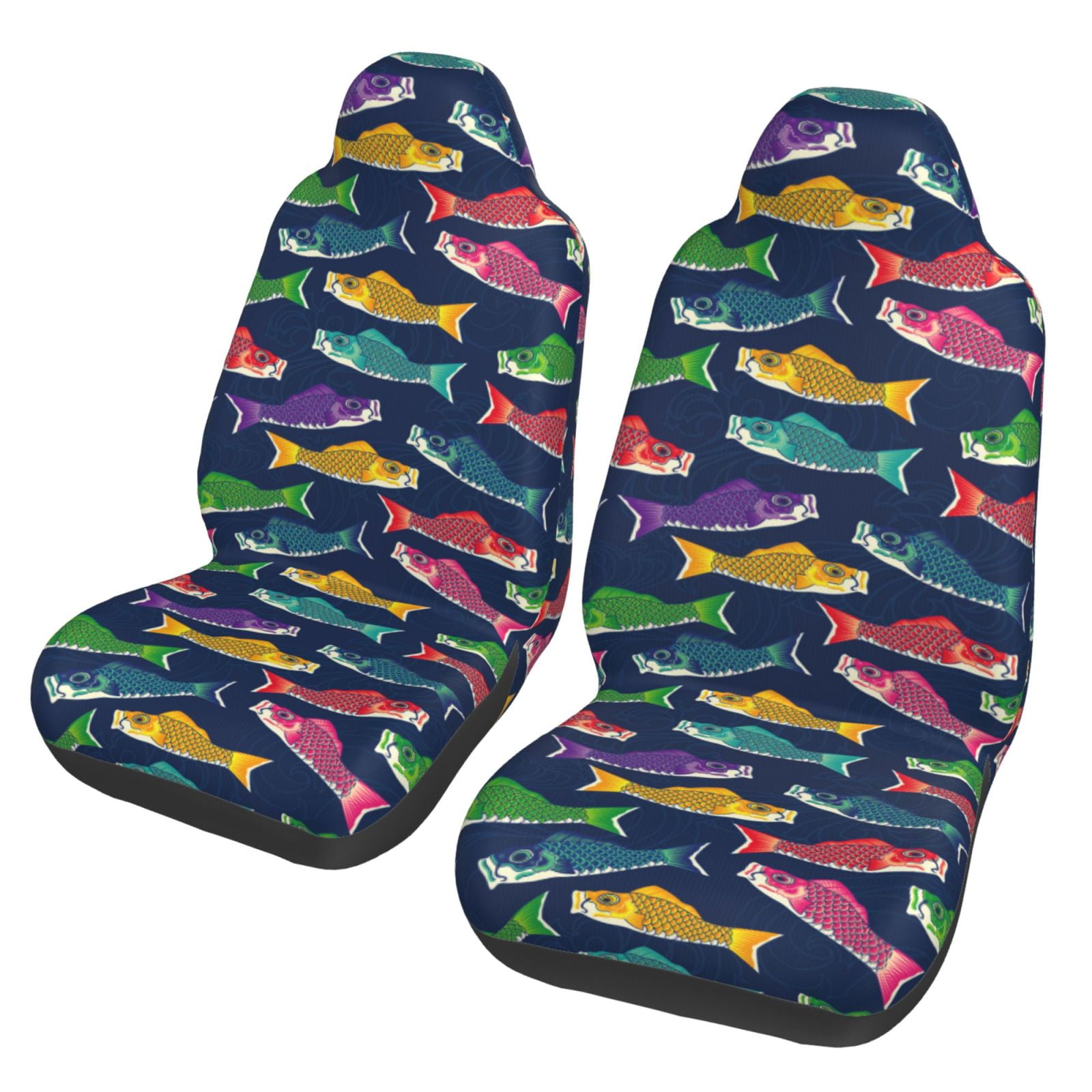 Gaeub Colorful Carp Streamer 1 2Pack Full Set Car Seat Covers with Soft ...