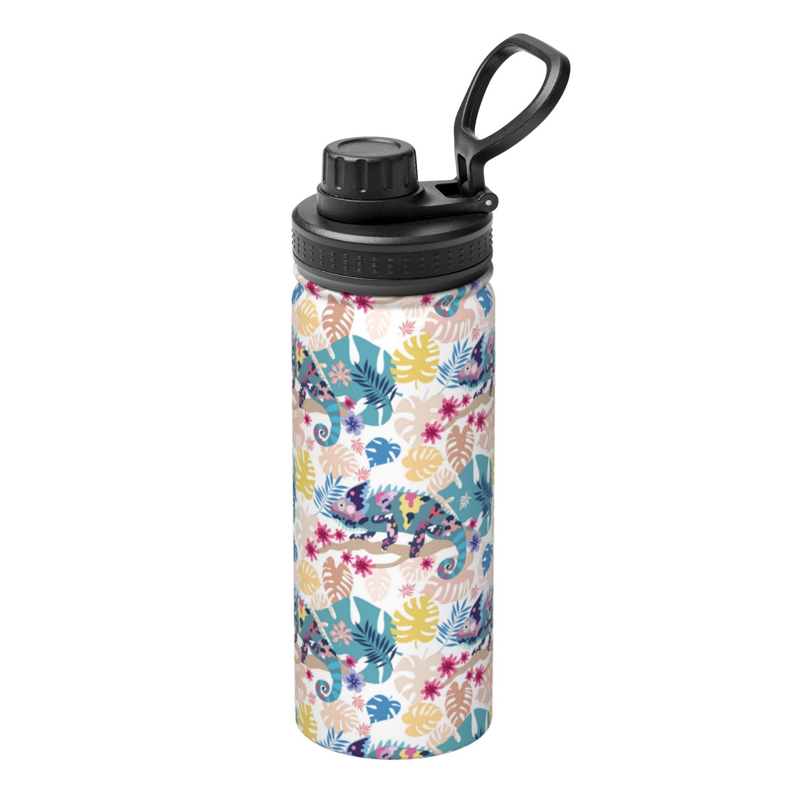 Gaeub Colorful Chameleons Print Stainless Steel Water Bottle,18oz ...