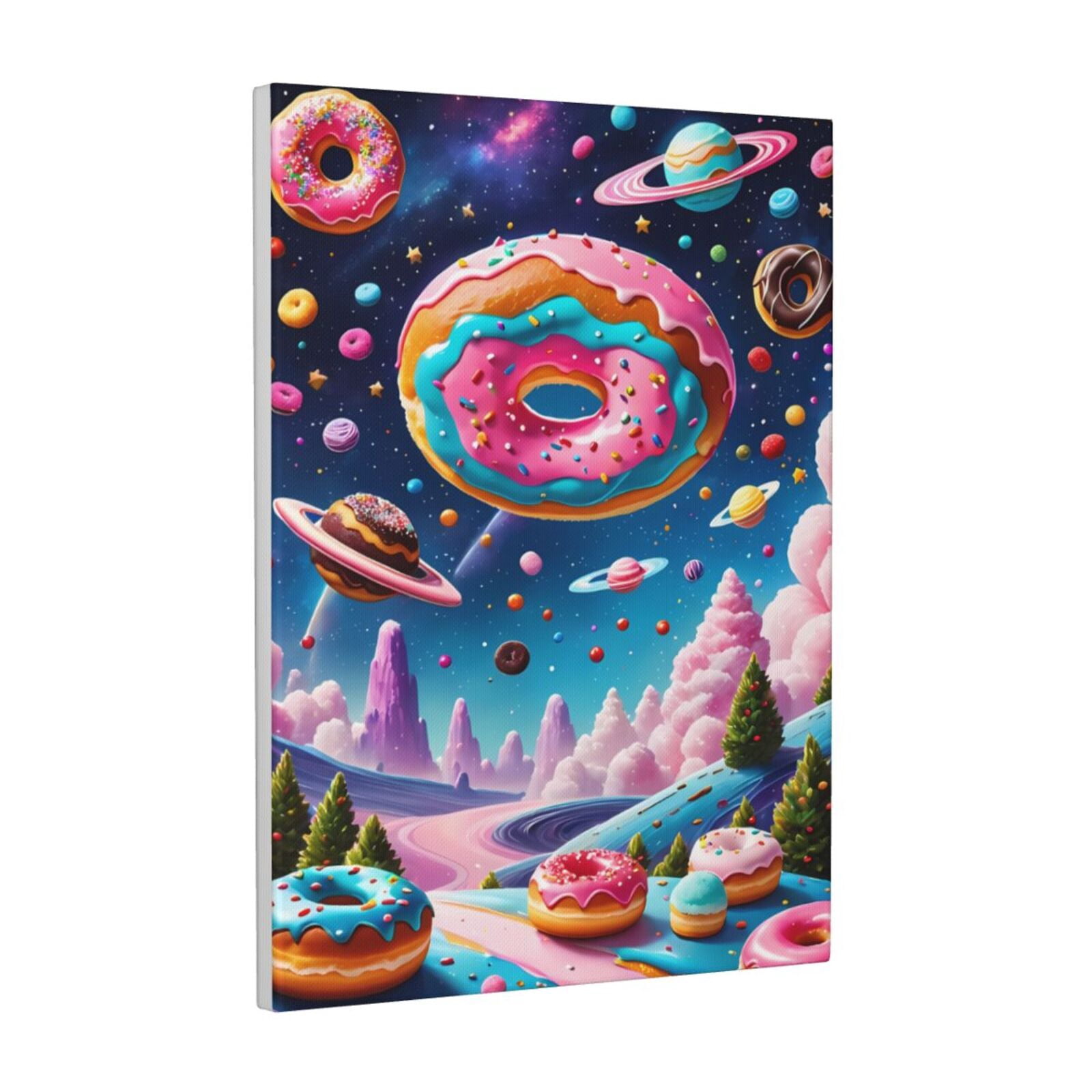 Gaeub Colorful Donut Print Canvas Wall Art for Bathrooms Bedroom,Wall ...